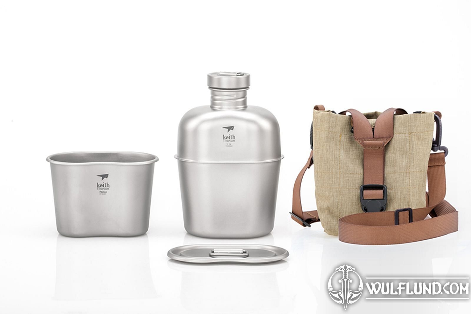 Ti3060 Titanium Canteen Mess Kit Titanium equipment Bushcraft, Camping ...