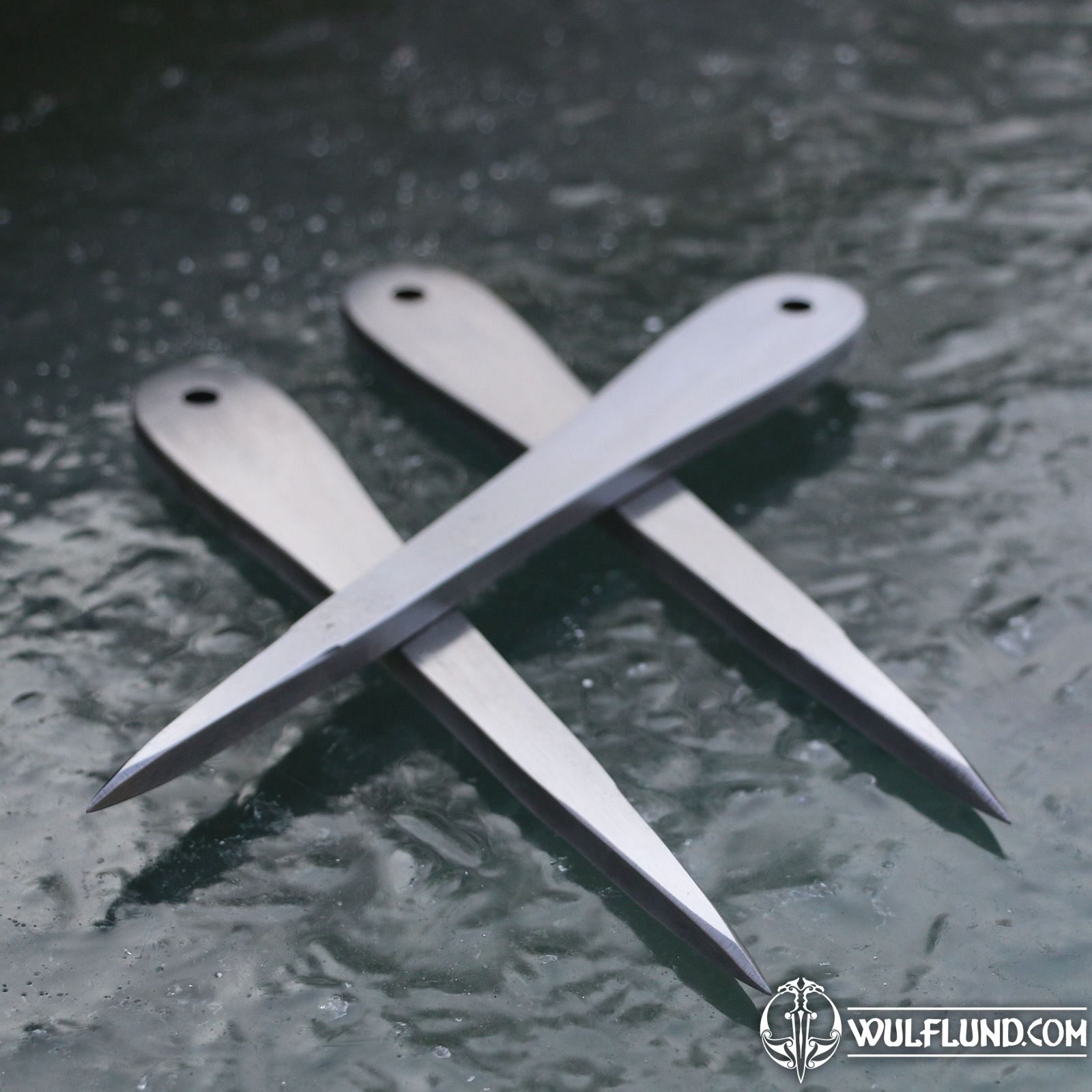 VENGEANCE THROWING KNIVES - polished, set of 3 Drakkaria Wurfmesser ...