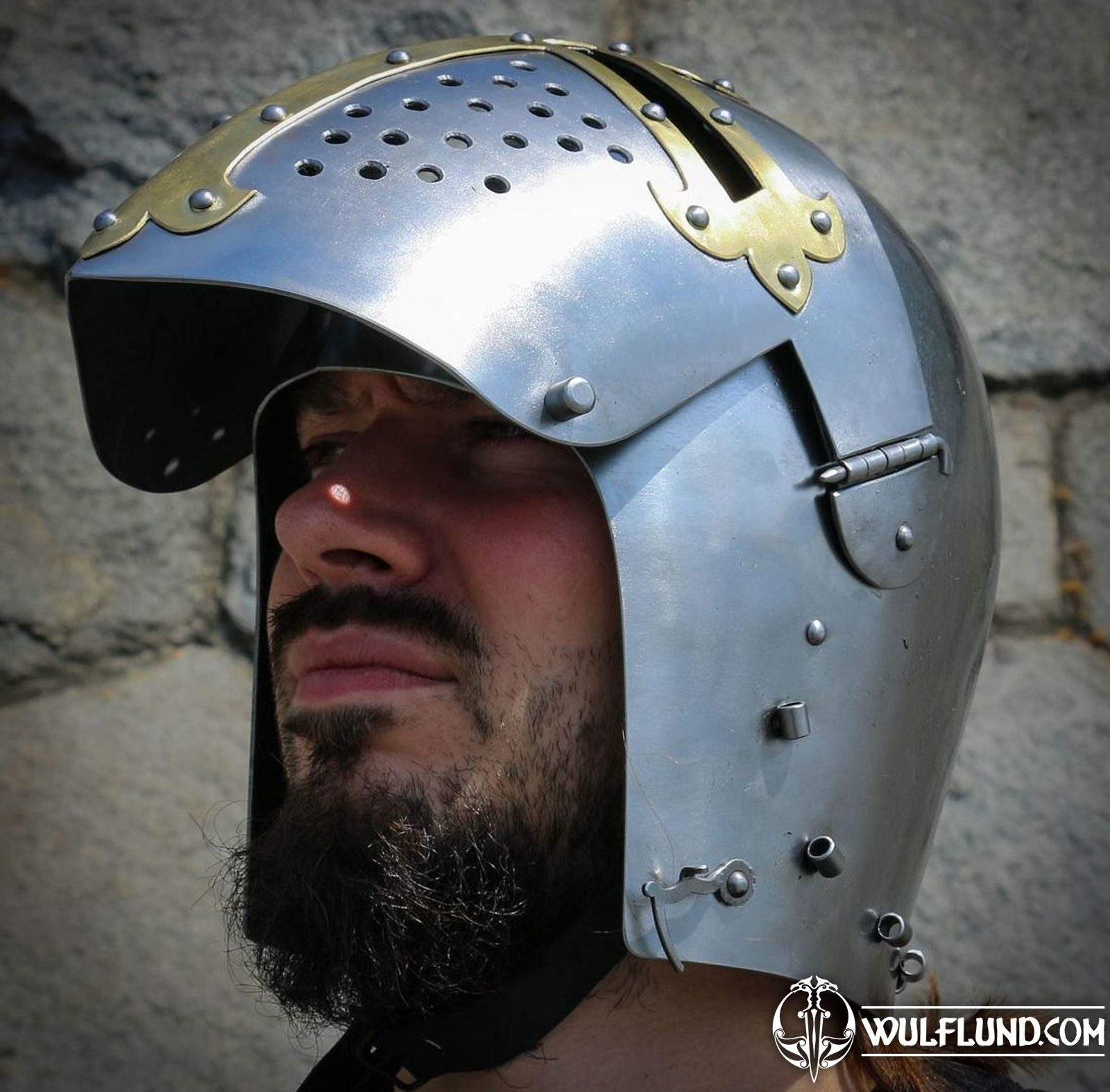 MEDIEVAL VISOR HELMET, combat 2 mm Wulflund
