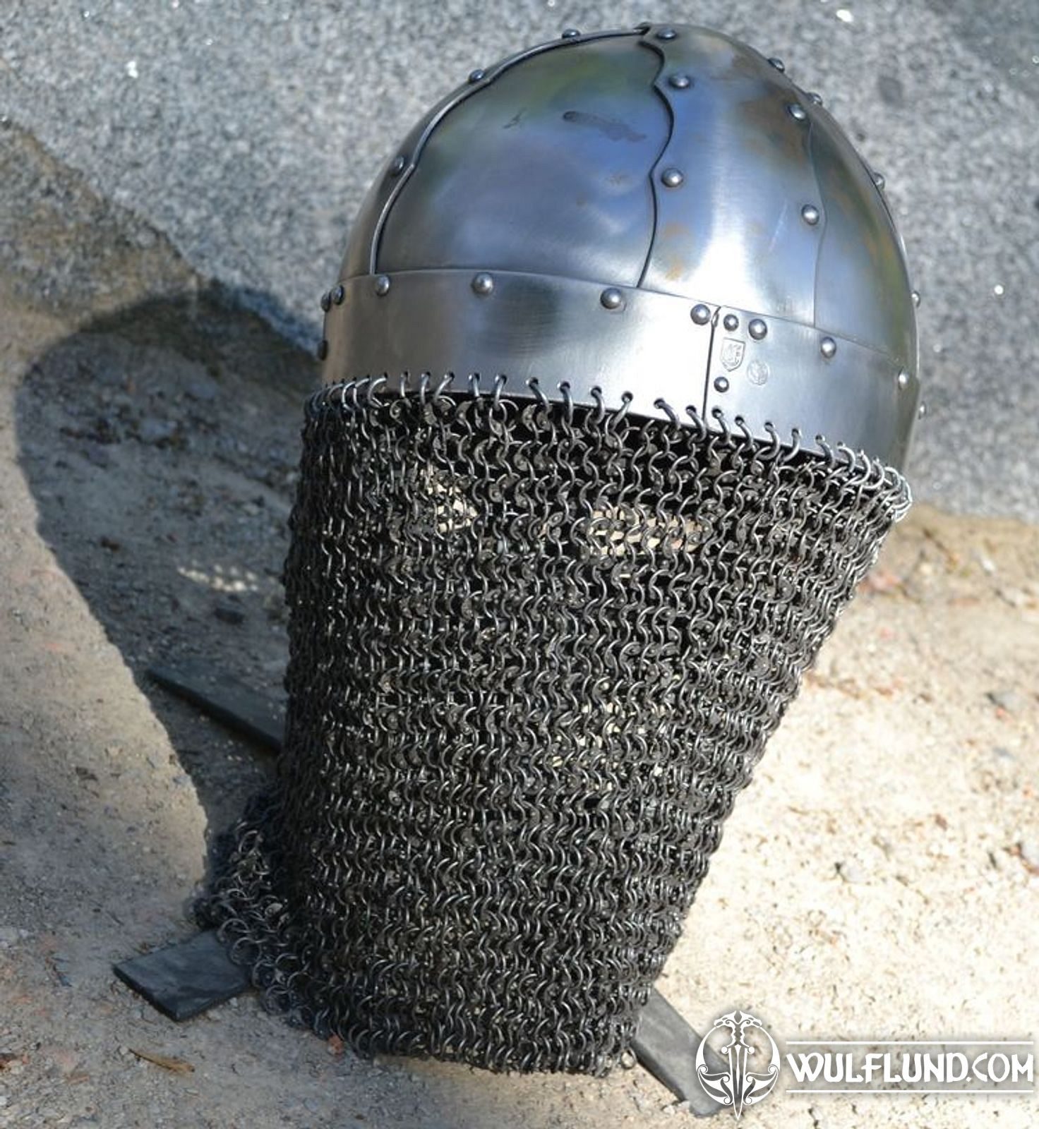STEINAR, viking helmet with chainmail, riveted chains 2mm Viking ...