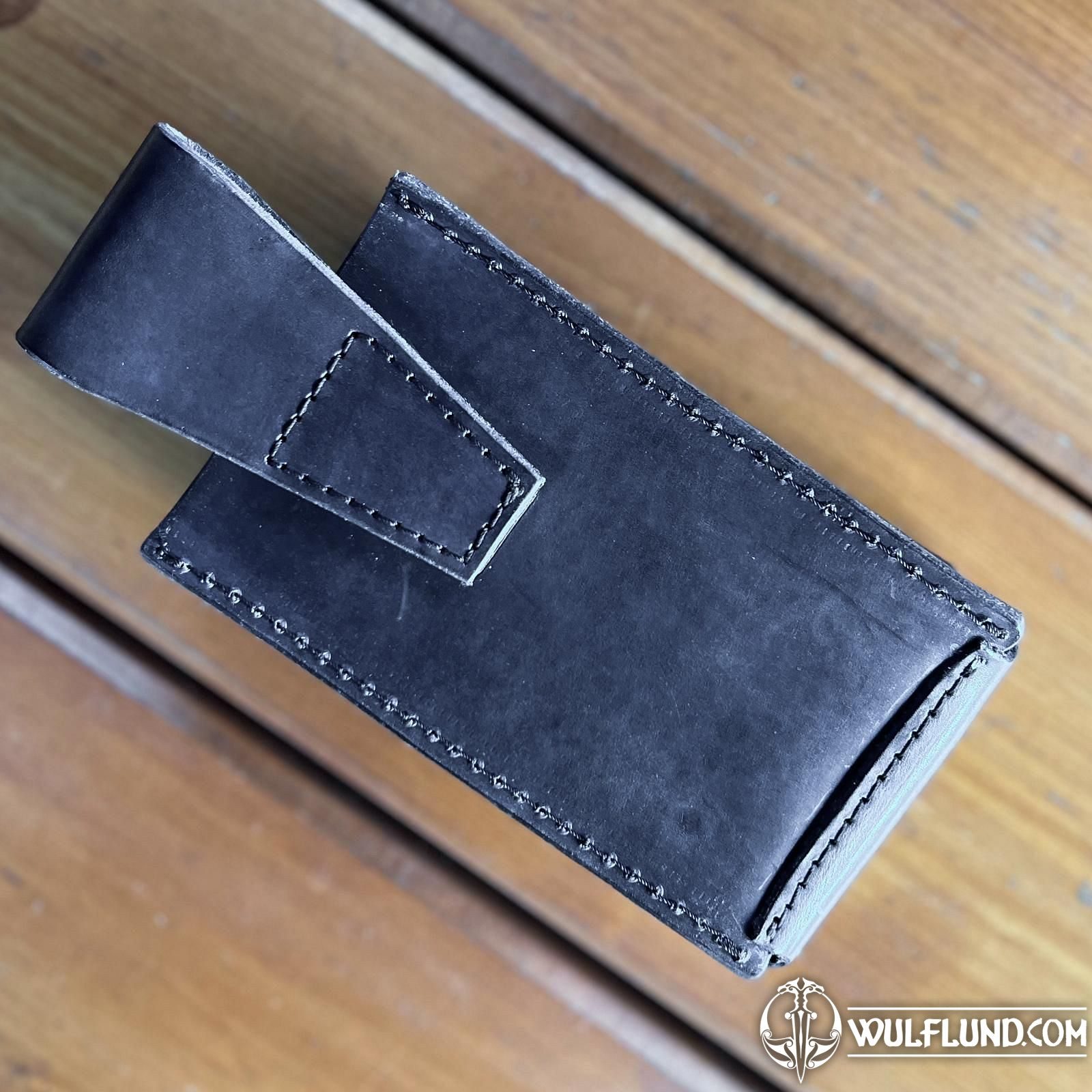 LEATHER CASHIER - case, black Drakkaria Leather Wallets Leather ...
