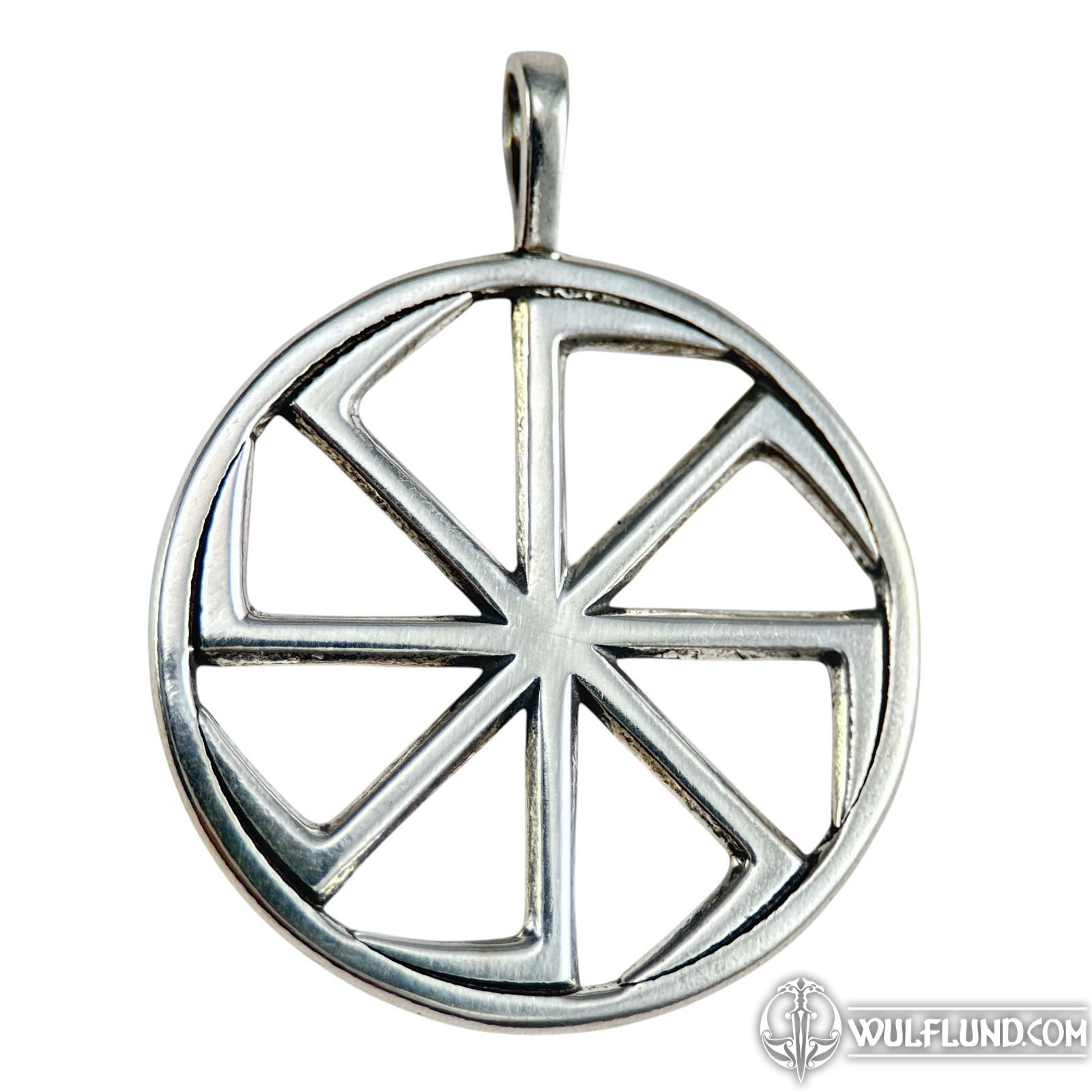 SLAVIC SUN WHEEL TALISMAN, silver Ag 925, pendant Drakkaria pendants ...
