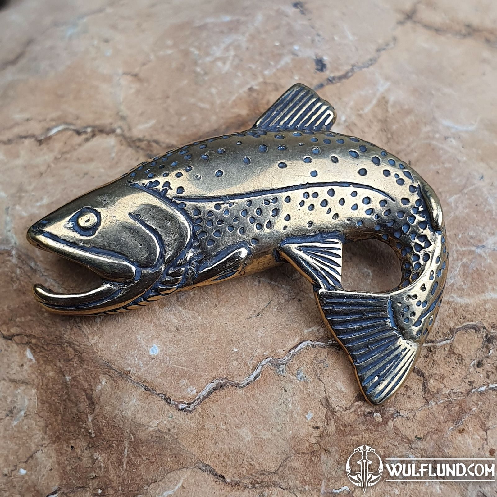 TROUT, fish pendant, bronze Drakkaria Pendants Bronze jewellery ...
