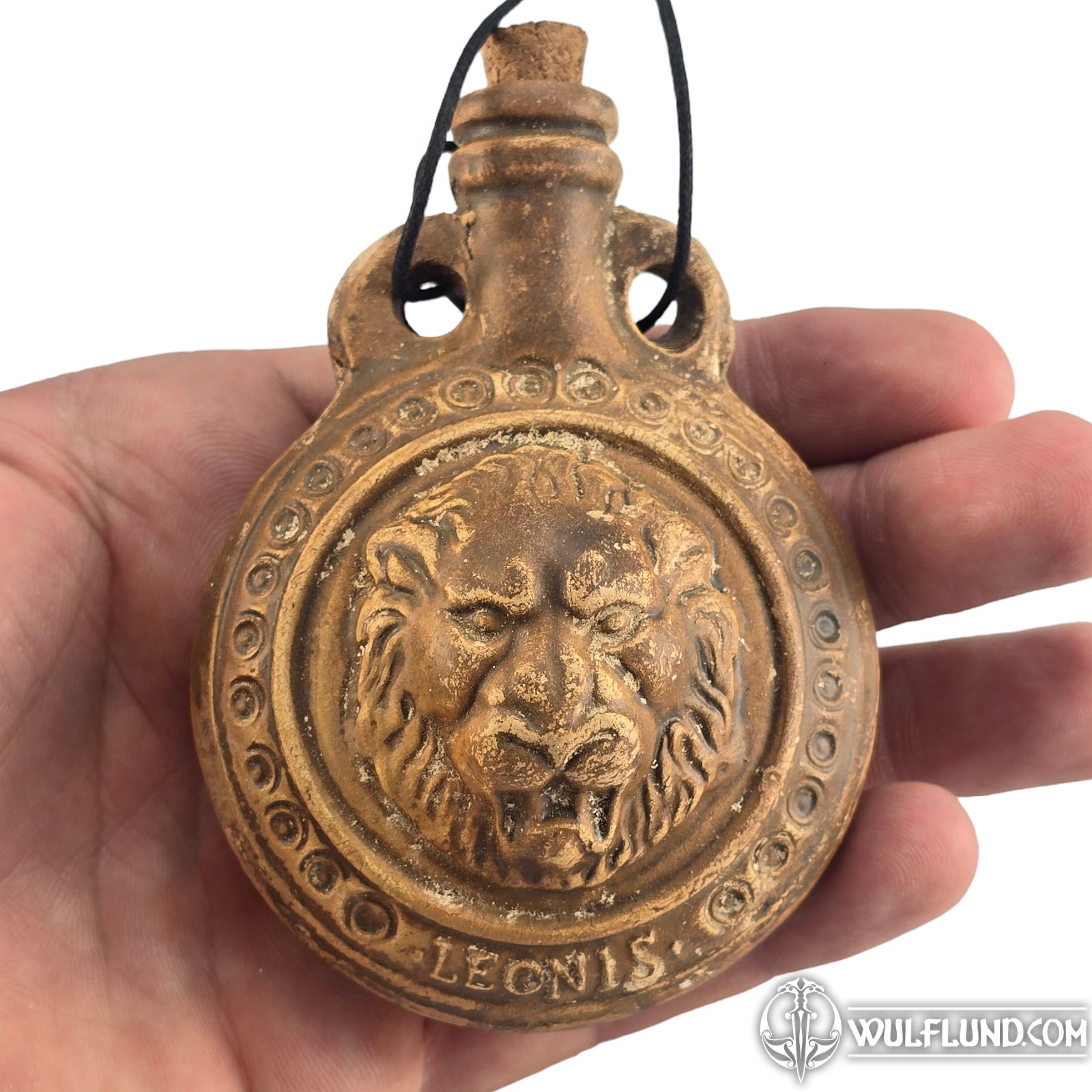 LION, Roman ceramic vial historical ceramics Feasting Wulflund