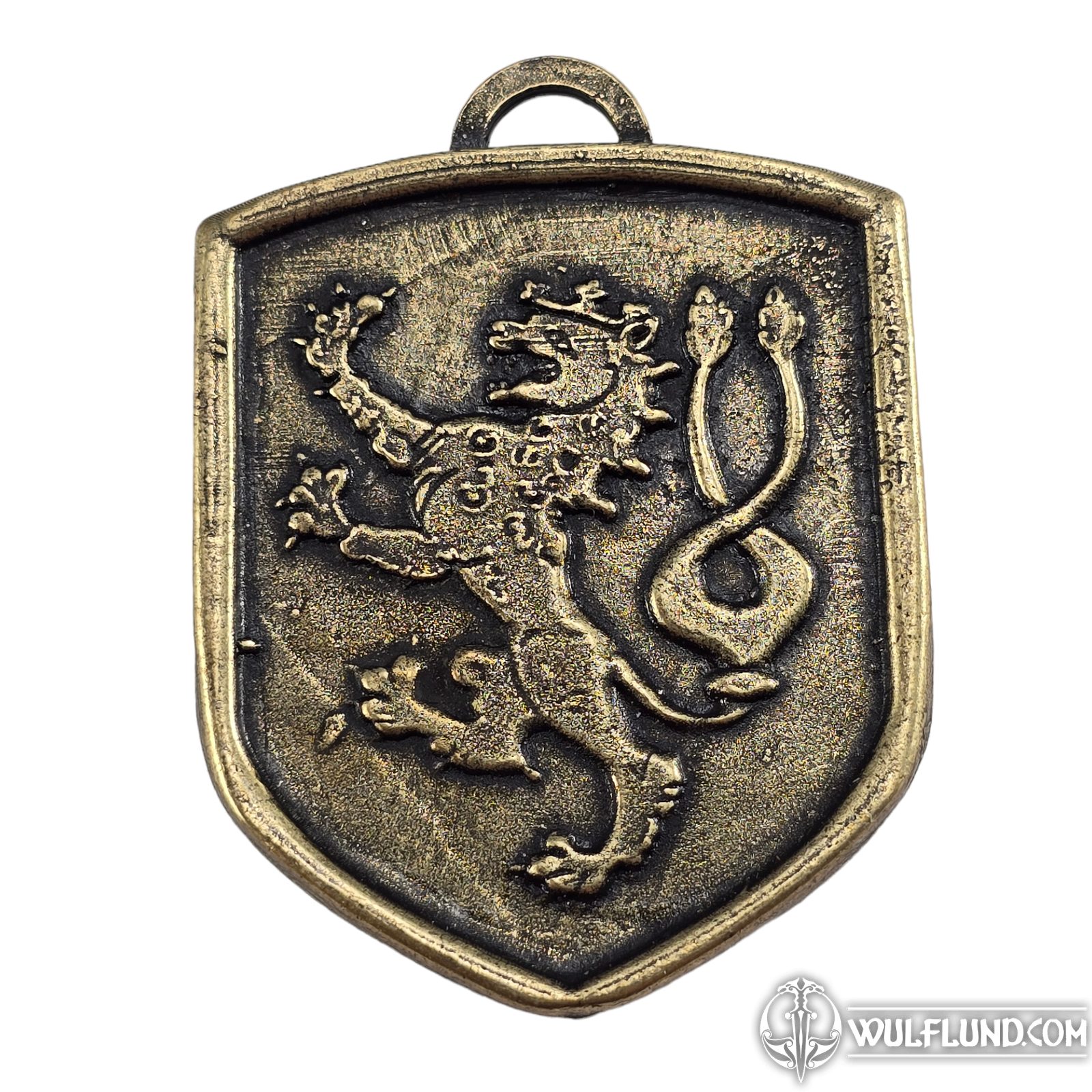 TSCHECHISCHER LÖWE, mittelalterliches Wappen im Schild, Zink ...