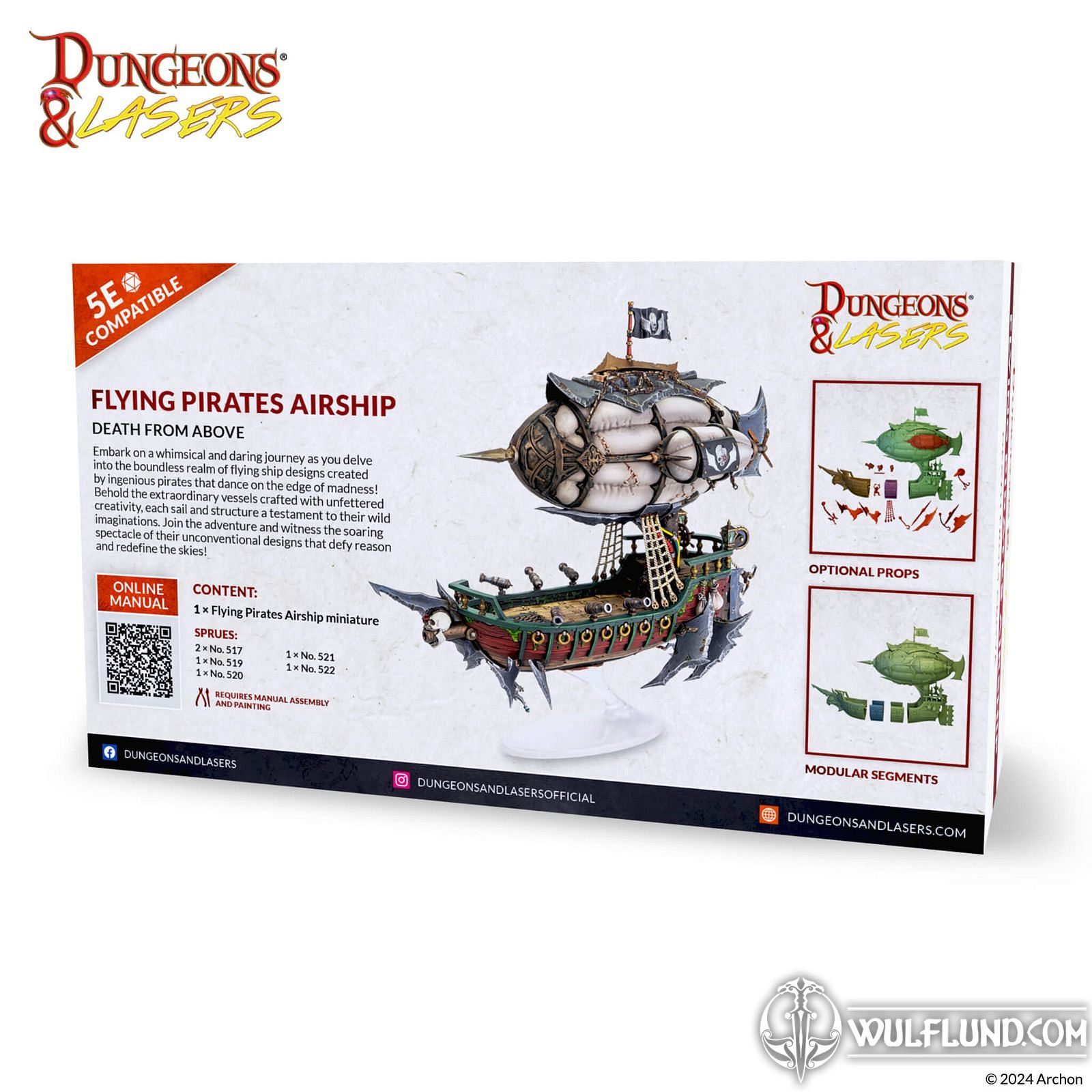 Dungeons & Lasers: Flying Pirates Airship Archon Studio Wargaming ...