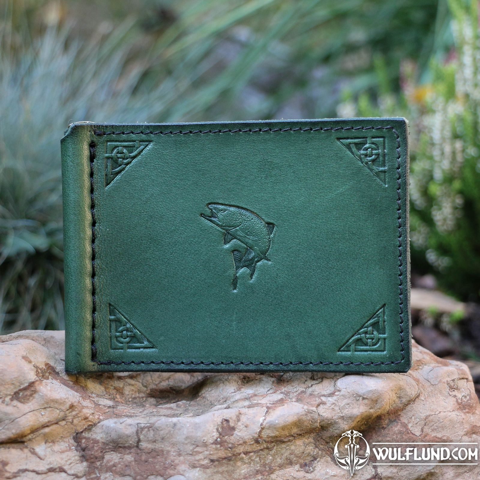 FISH, fish, leather wallet for FISHERMEN Drakkaria Leather Wallets ...