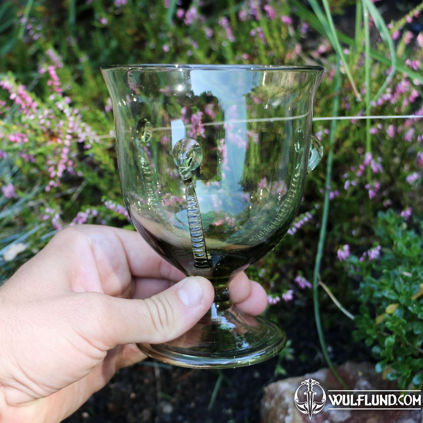 GOBLET, THESSALONIKI, Greece VIII. century historical glass Feasting ...