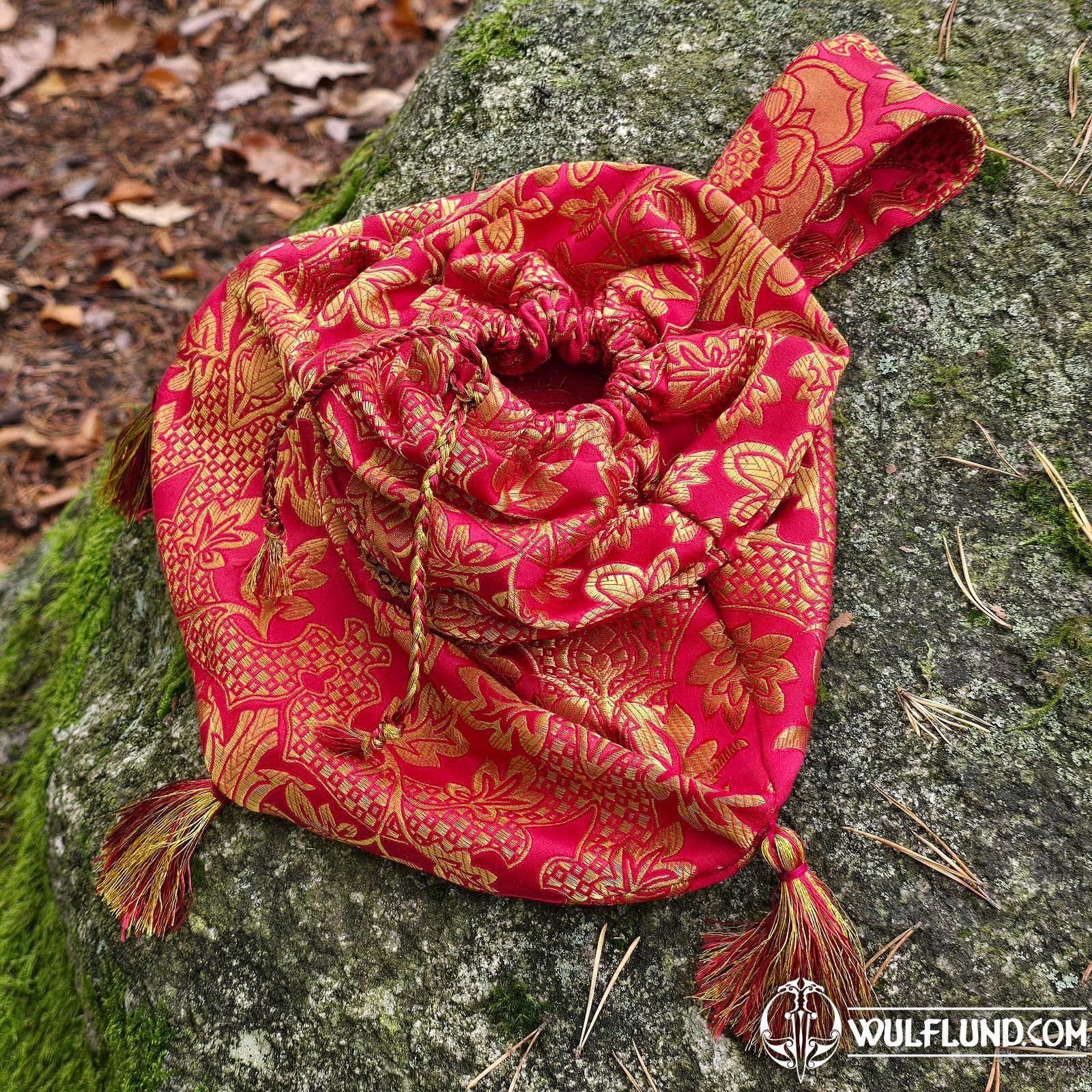 Medieval ladies' bag, 15th century, brocade Drakkaria Bags, sporrans ...
