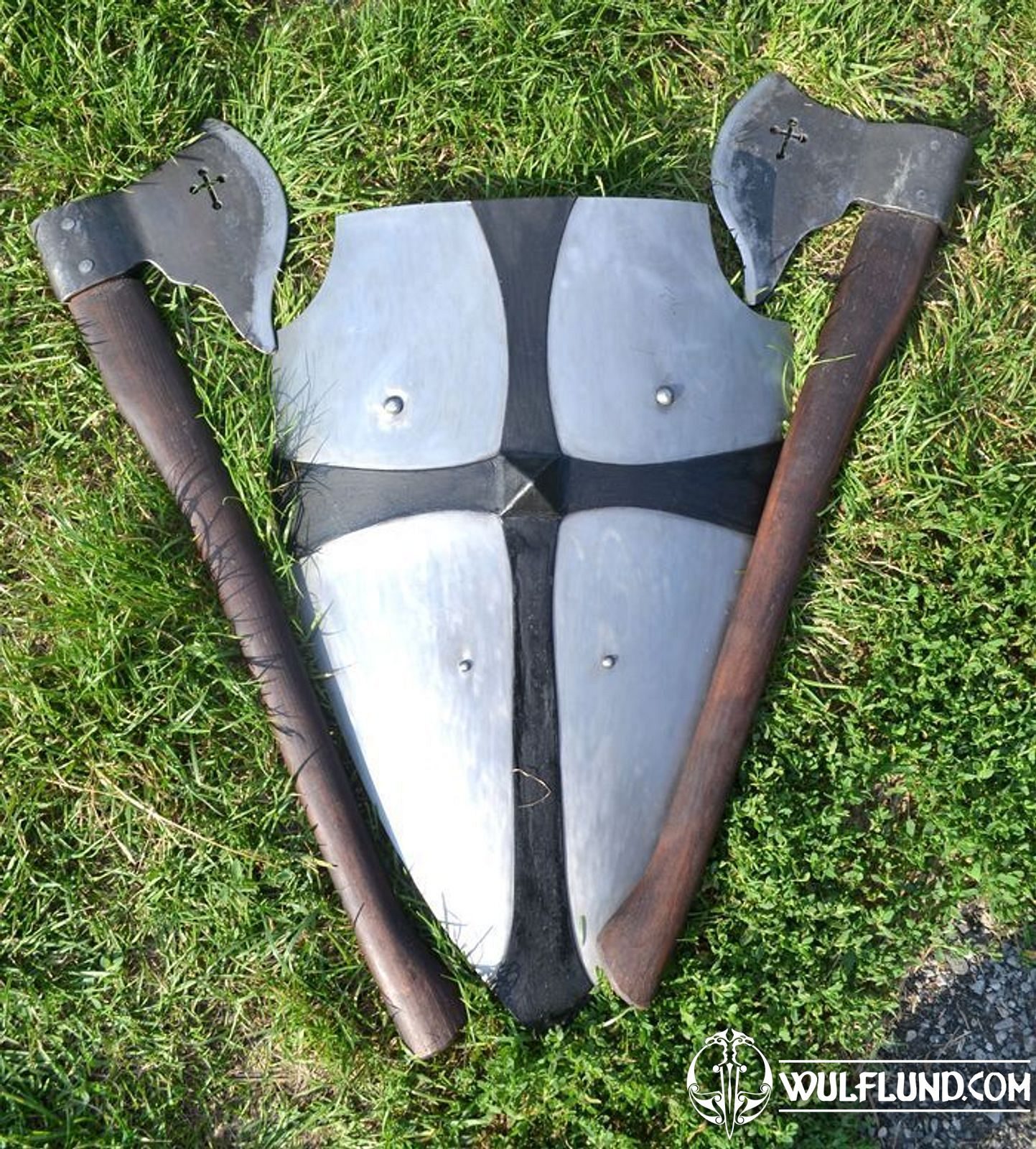 Medieval Axe with a cross Drakkaria Axes Weapons Wulflund