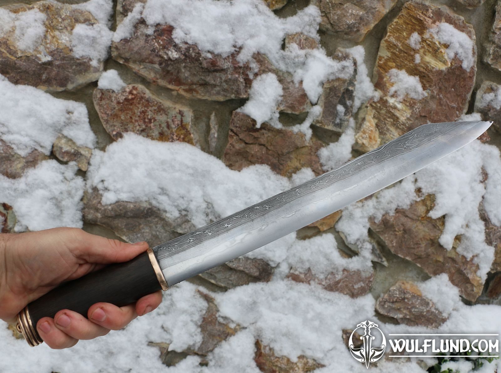 SIGURD, Viking Seax, damascus steel knife Drakkaria Damascus steel ...