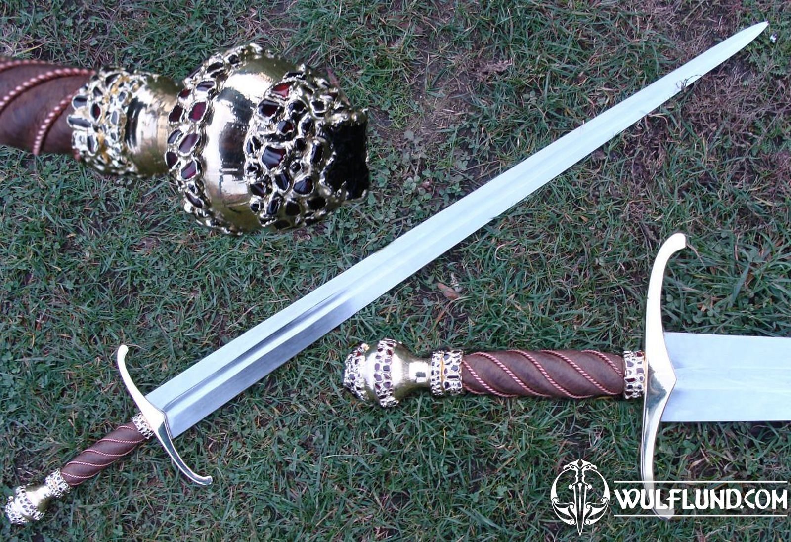 GOLD PLATED SWORD with GEMS, Swords as Gifts Wulflund