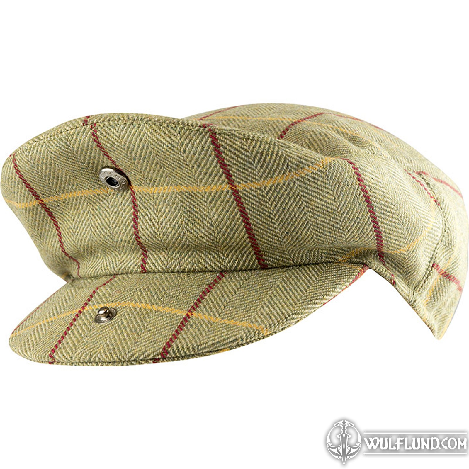 English Wool Blend Flat Cap Tweed Flat cap Headwear, Fashion Wulflund