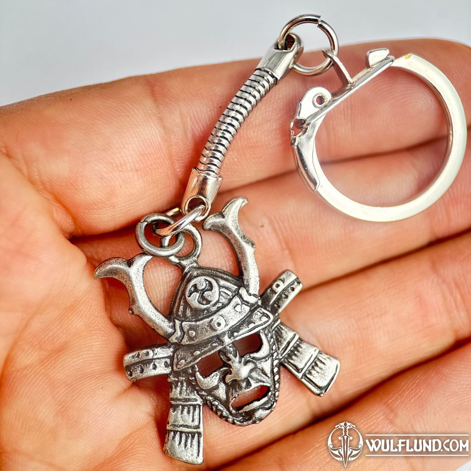 Samurai, keychain, zinc, antique silver Drakkaria keychains Jewellery ...