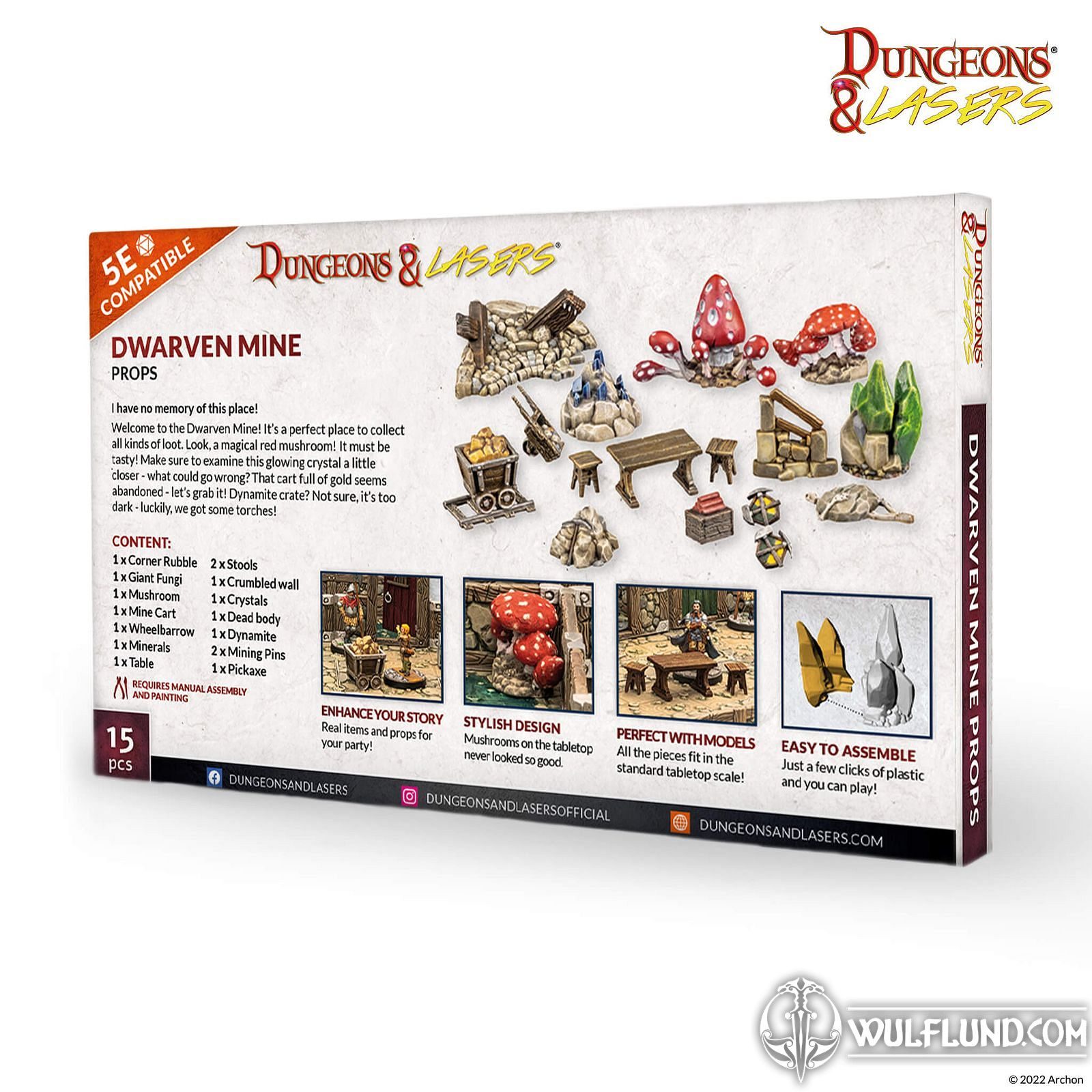 Dungeons & Lasers: Dwarven Mine Props Archon Studio Wargaming, Games ...