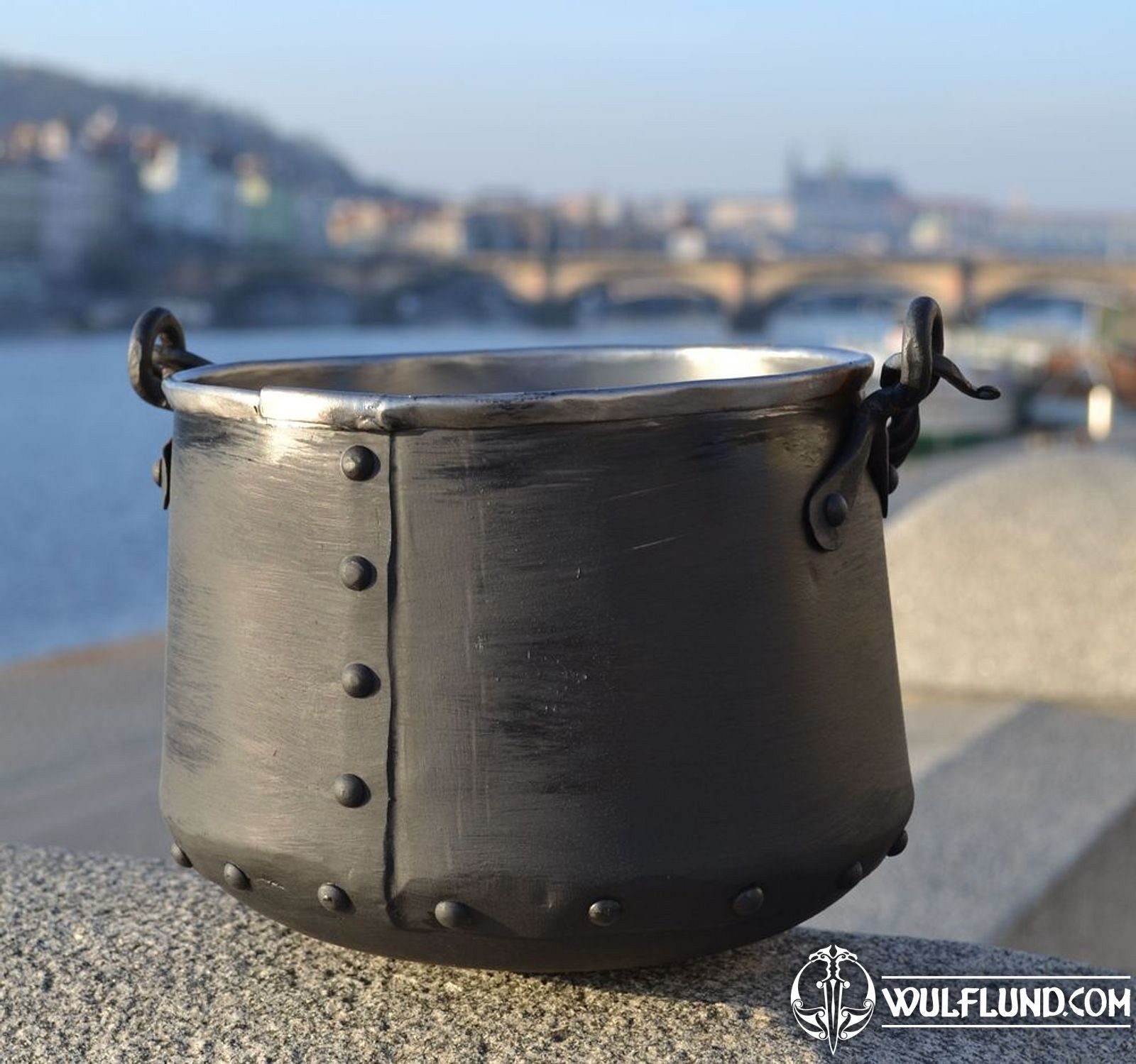 Iron Cauldron 3 L forged products Smithy Works, Coins Wulflund