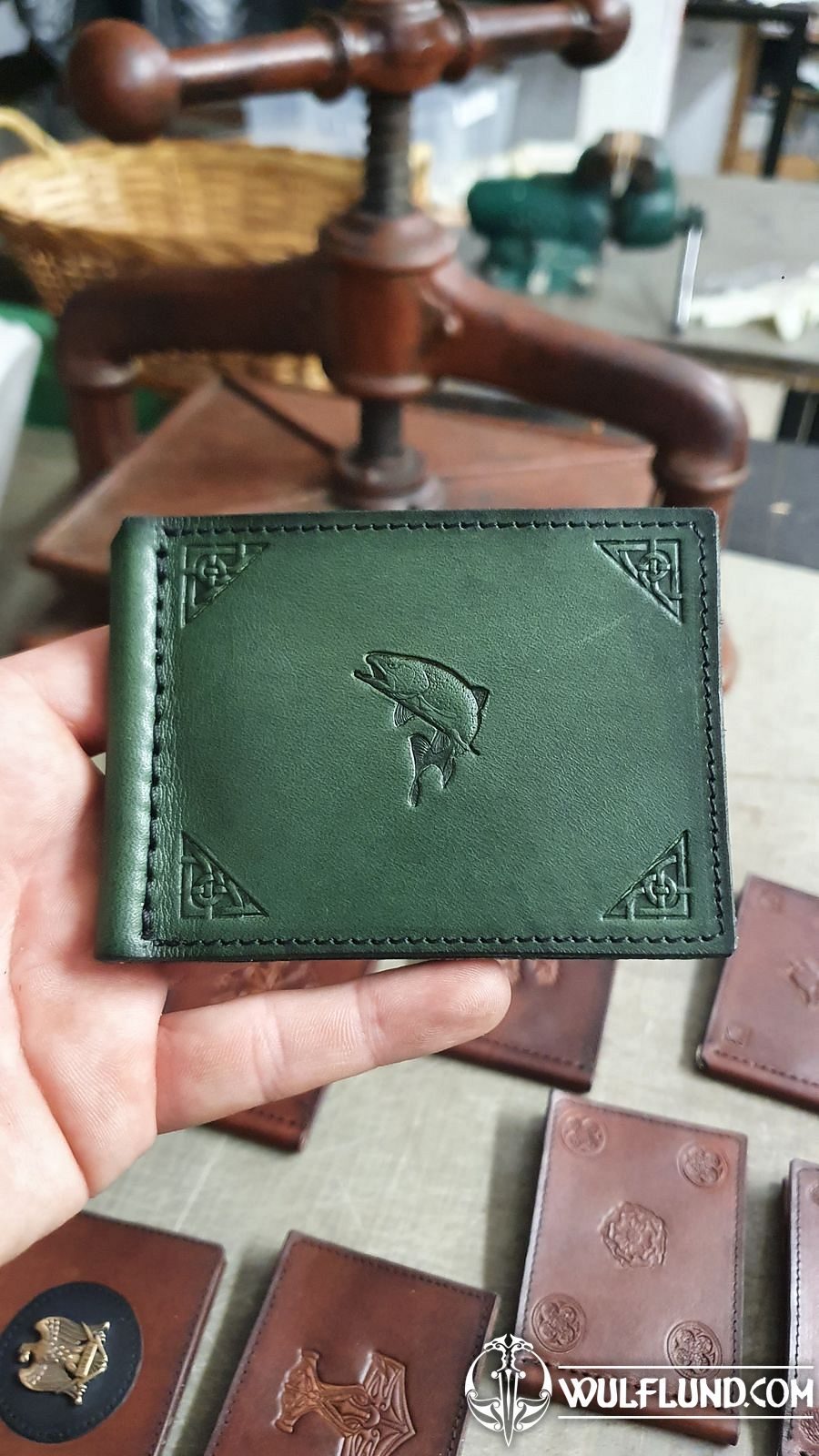 FISH, fish, leather wallet for FISHERMEN Drakkaria Leather Wallets ...