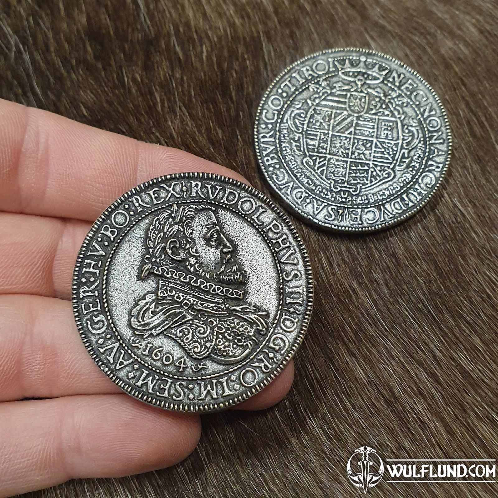 Bohemia, Rudolf II 1576 - 1611 Thaler, zinc, coin - replica Drakkaria ...