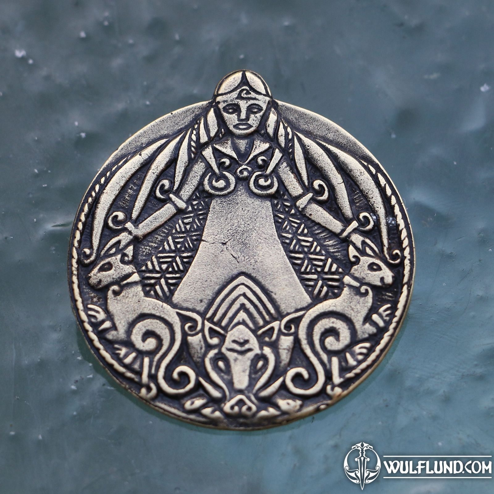 FREYA Viking Pendant zinc, antique brass Drakkaria All pendants, our ...