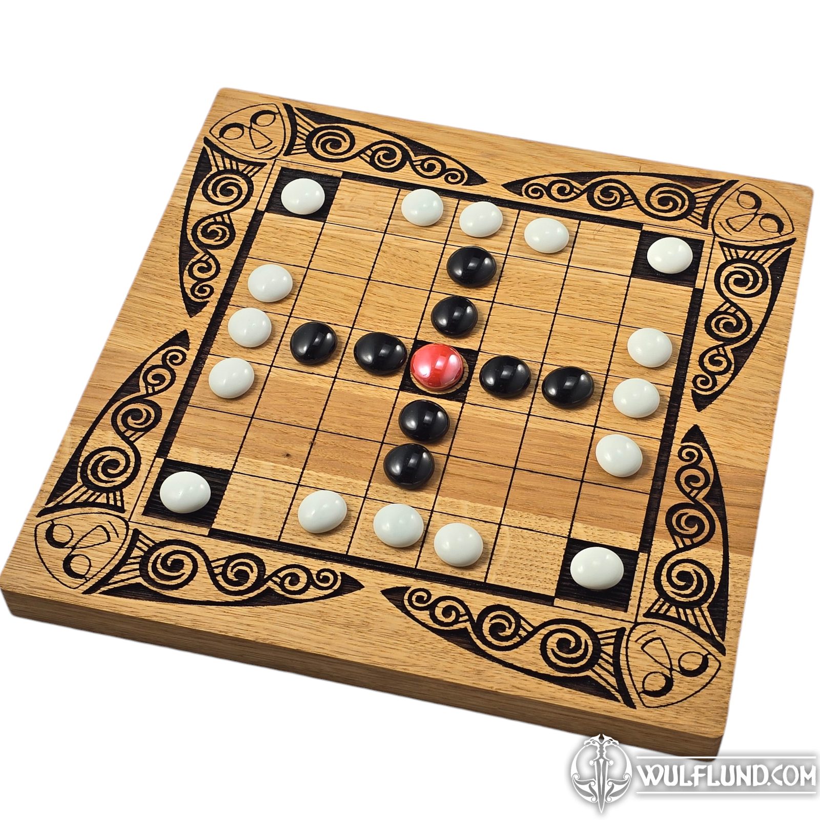 FIDCHELL Celtic board game version BRIAN BORU with oak board, glass ...