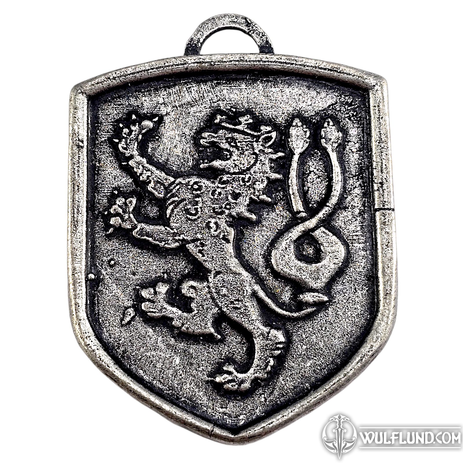 CZECH LION, medieval coat of arms in shield, zinc Drakkaria Medieval ...