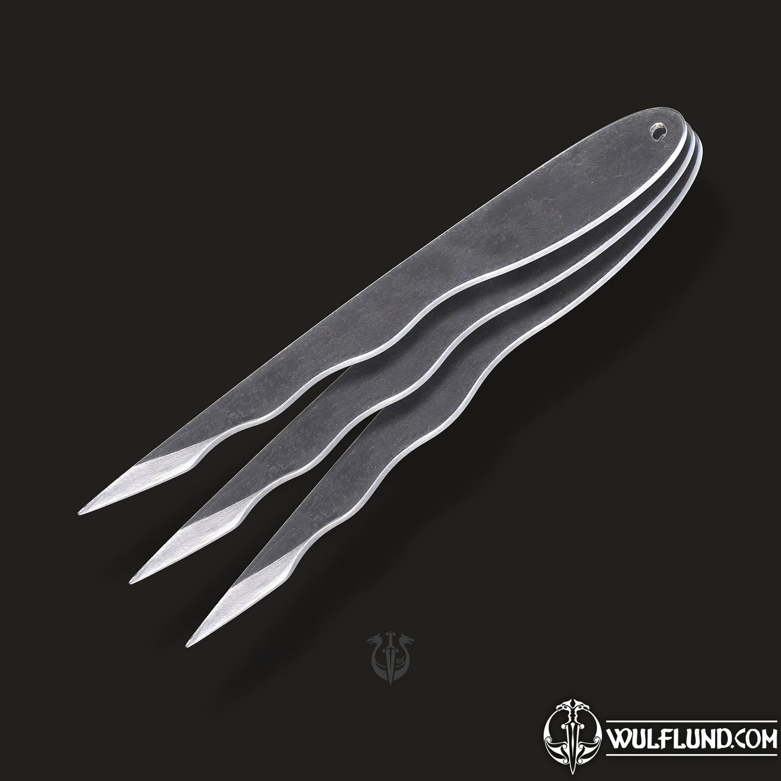 FLAMED BLADE, professional throwing knives - 3x set Drakkaria Throwing ...
