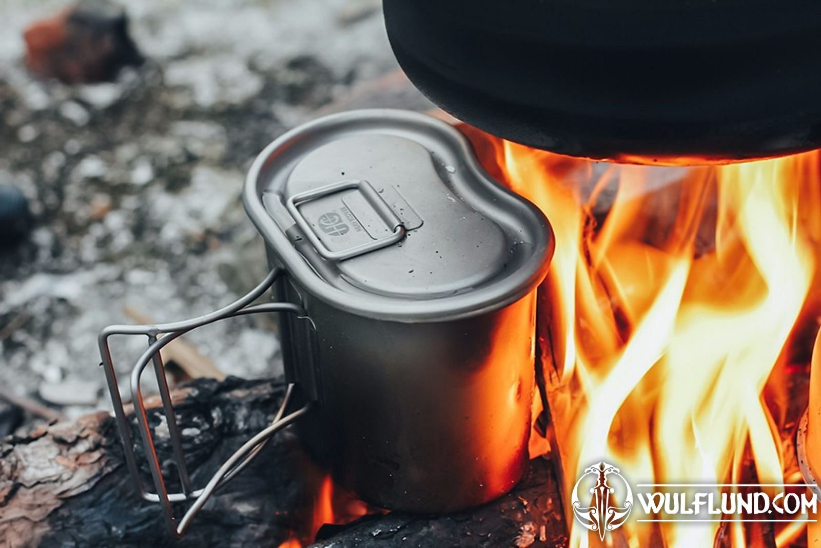 Ti3060 Titanium Canteen Mess Kit Titanium equipment Bushcraft, Camping ...