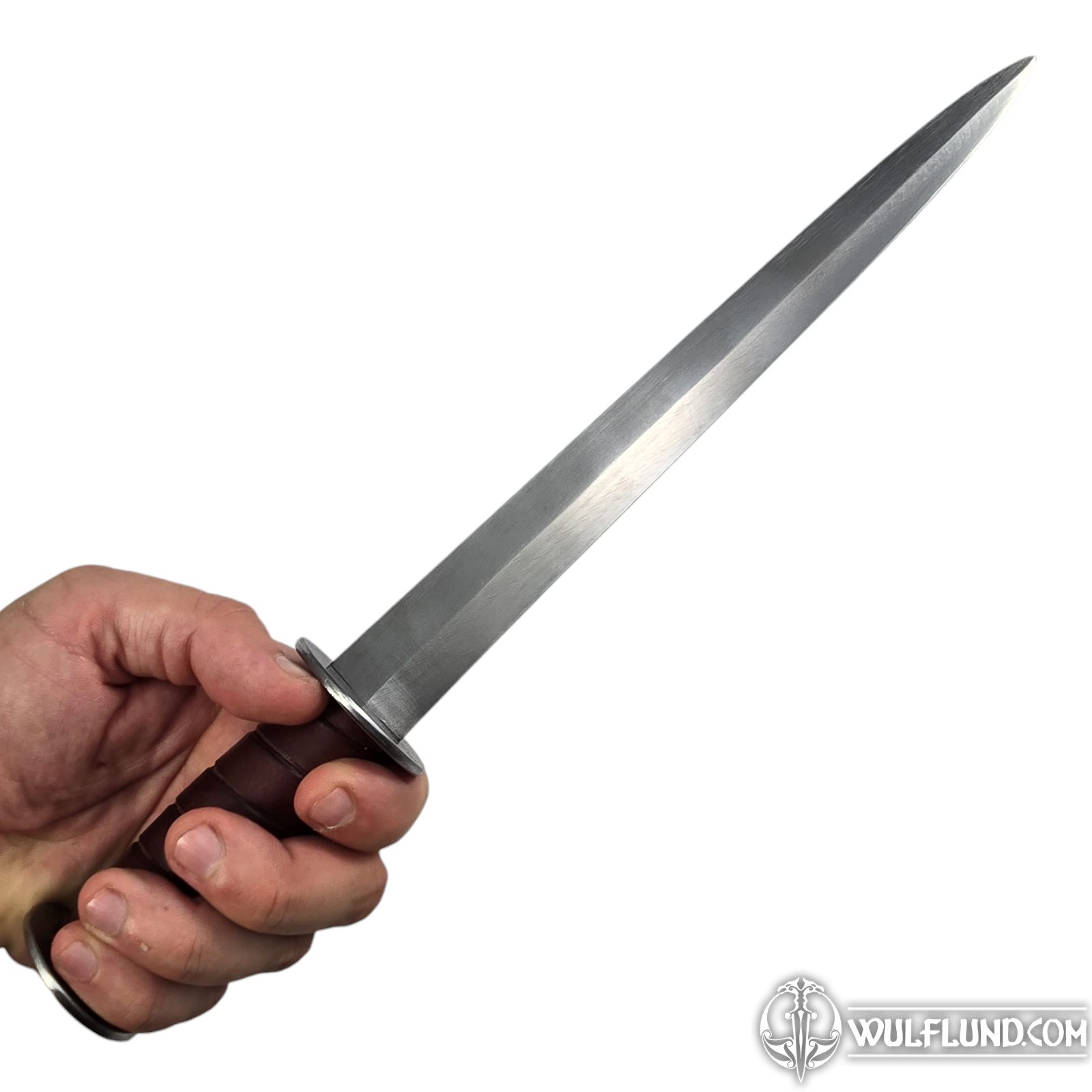 Rondel or Bollock dagger Praga, 14th century, blunt replica, brown ...