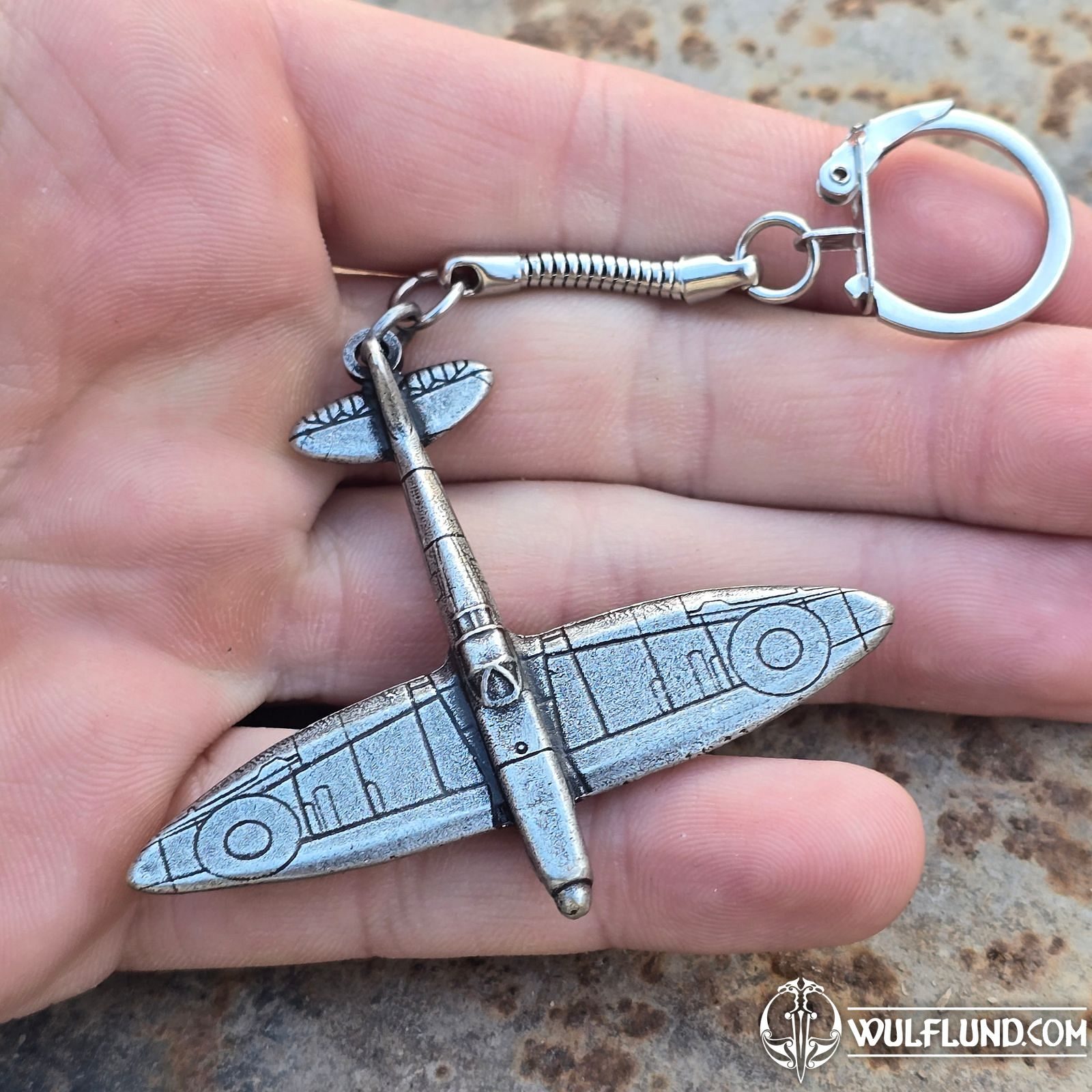 Supermarine SPITFIRE key chain, aircraft pendant, zinc Drakkaria Metal ...