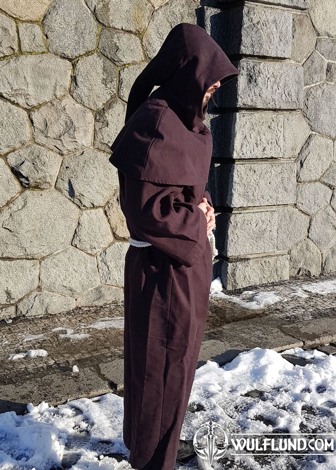 Cowl with hood, monk's habit with hood clothing for men Historical ...