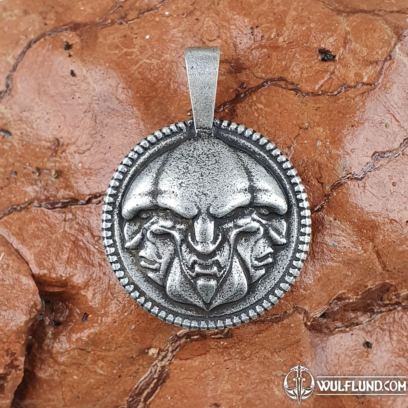 TRIGLAV Slavic God, pendant, zinc Drakkaria Slavic amulets Zinc amulets ...
