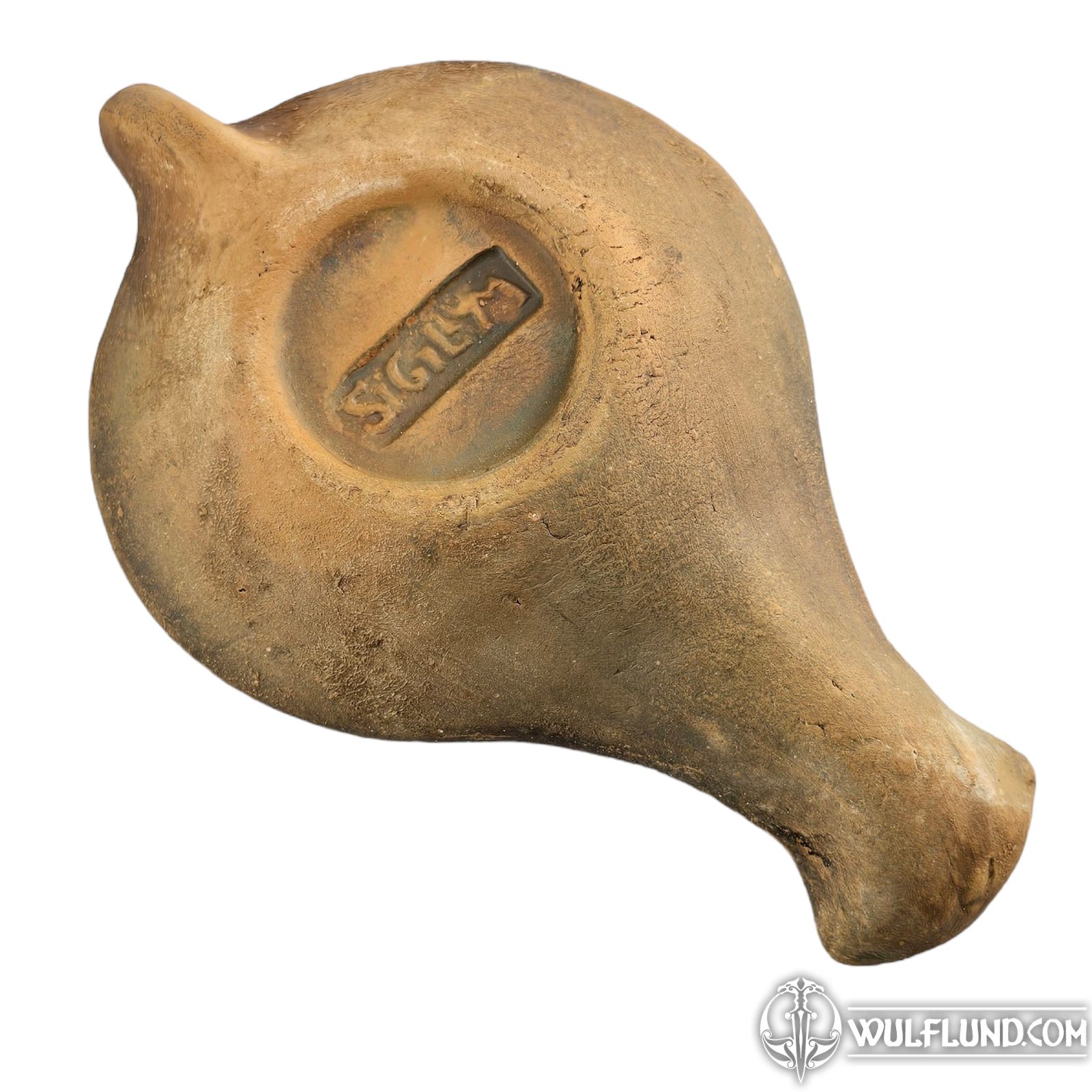 ROMAN OIL LAMP, Republican, lantern historical ceramics Feasting Wulflund