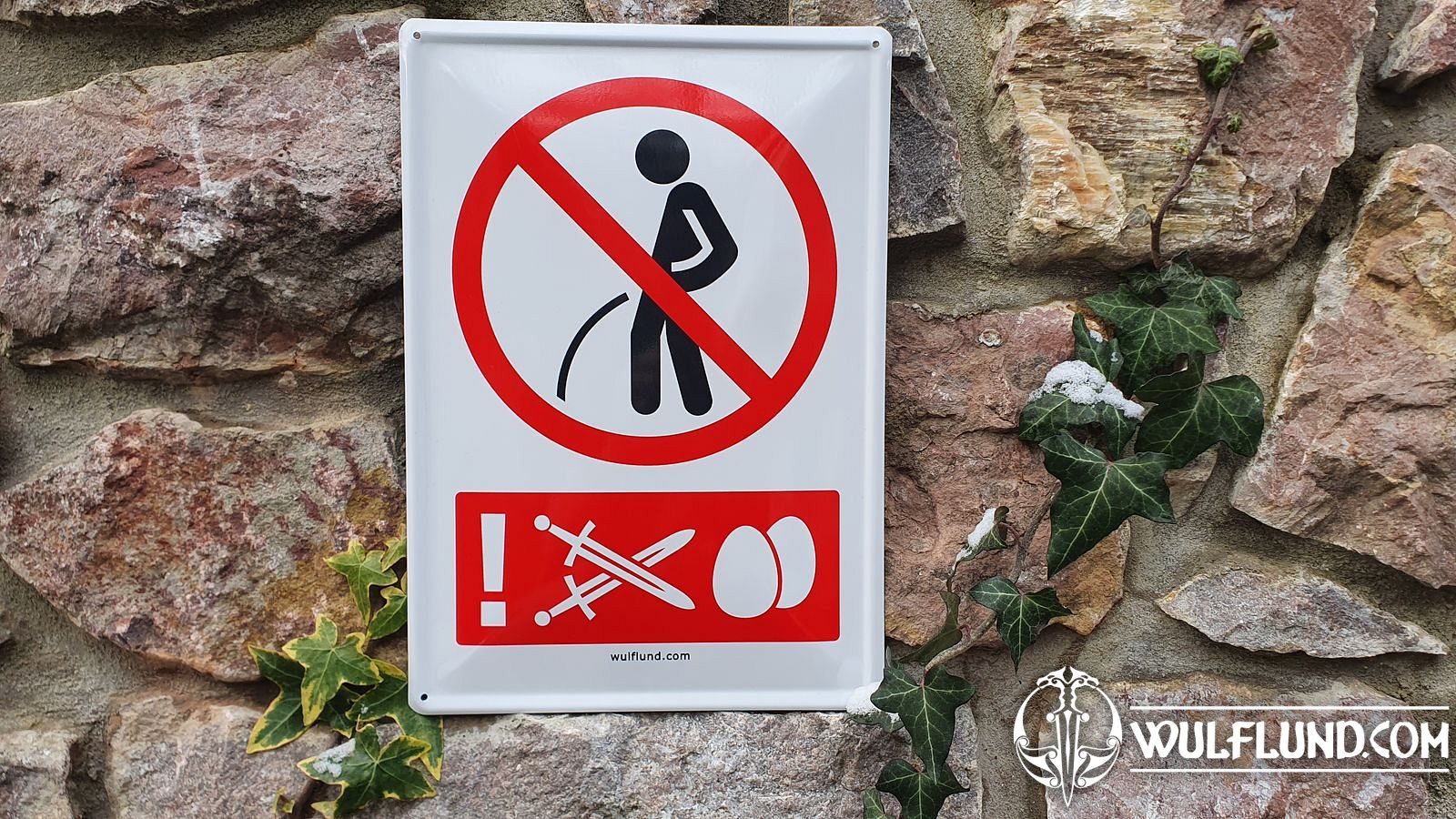 DO NOT PEE HERE!" - Enamel sign, funny board - sign antler furniture ...