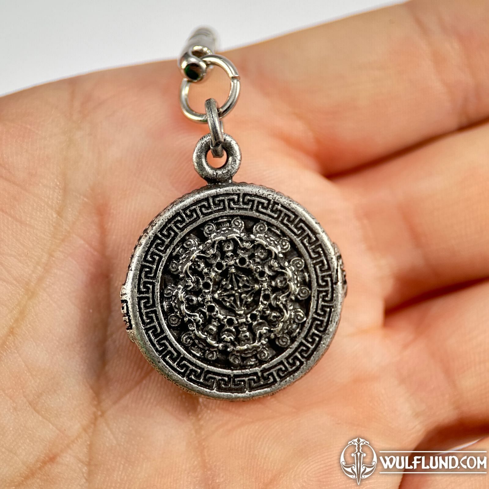 Greek Medusa, keyring zinc antique silver Drakkaria keychains Jewellery ...
