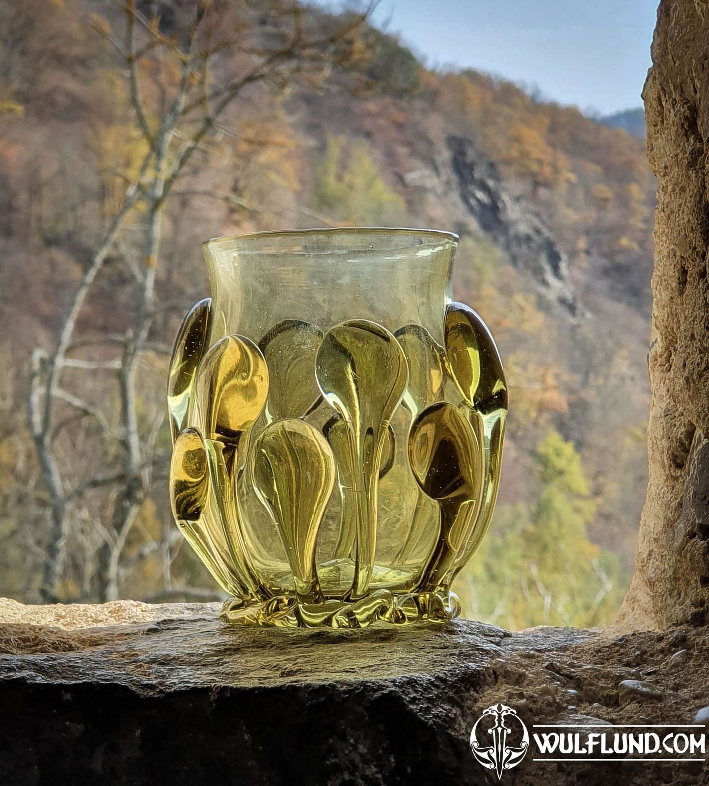 MEDIEVAL GOBLET - BOHEMIA, green forest glass Drakkaria historical ...