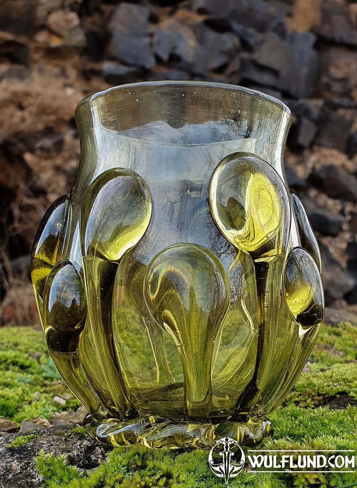 MEDIEVAL GOBLET - BOHEMIA, green forest glass Drakkaria historical ...