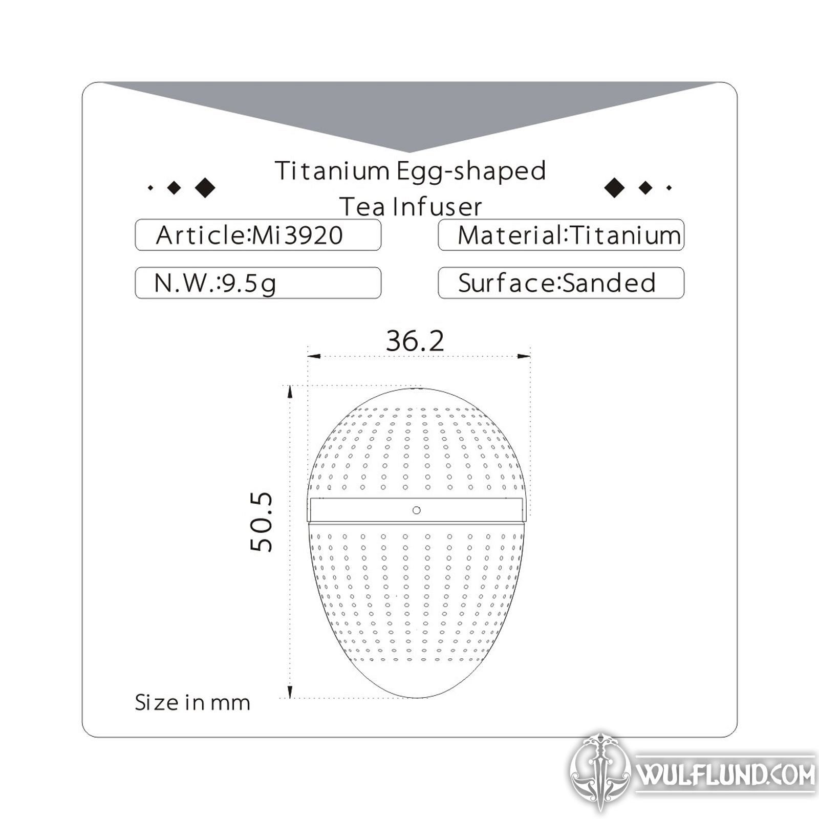 Mi3920 Titanium Egg-shaped Tea Infuser KEITH Titanium equipment ...