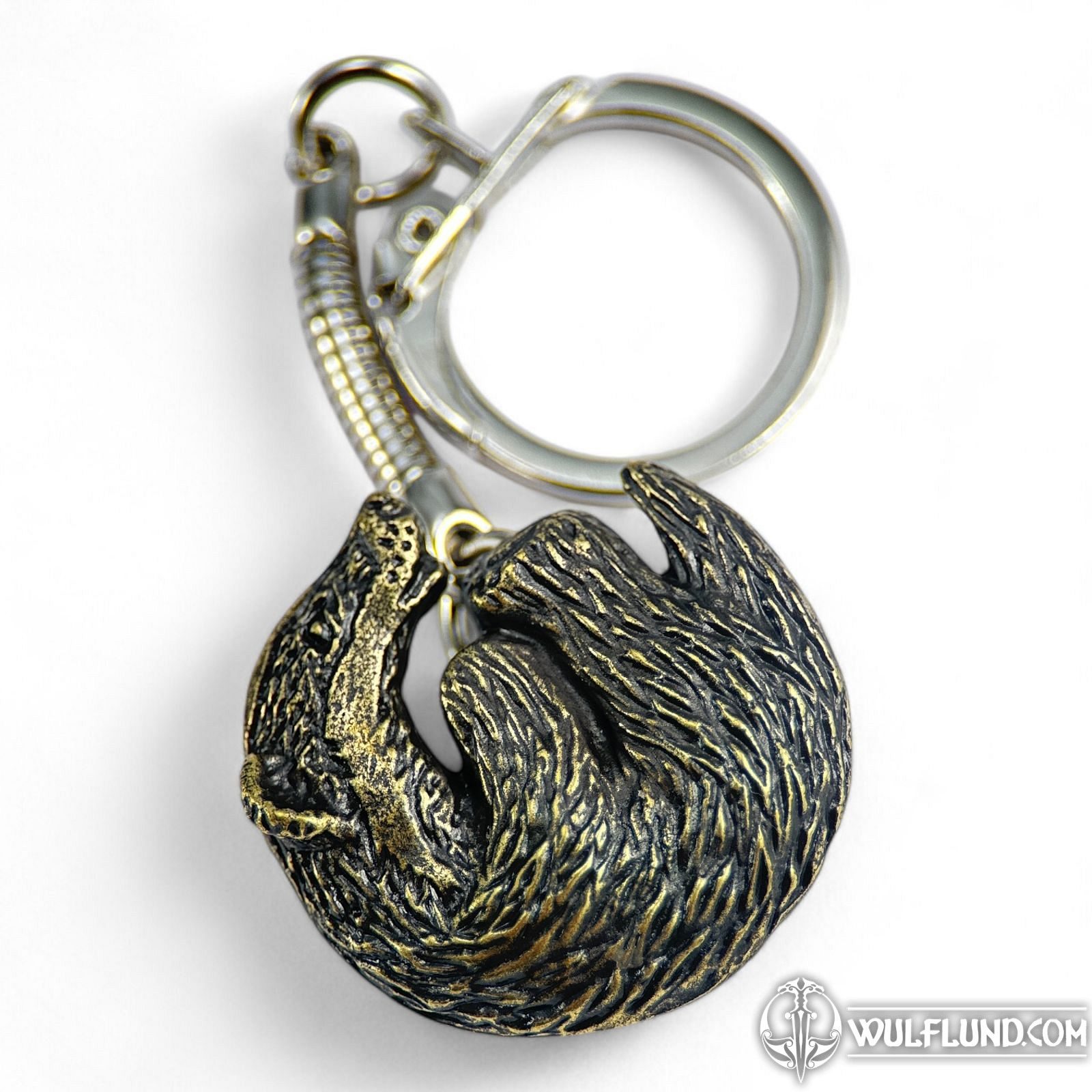 Badger keychain, zinc old brass Drakkaria keychains Jewellery Wulflund