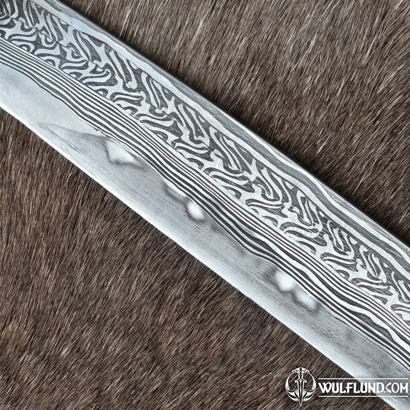HAGAL, knife seax, damascus steel Arma Epona Damascus steel knives ...