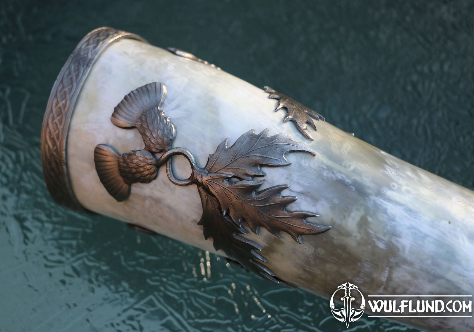 SCOTTISH THISTLE- Alba, drinking horn DE LUXE drinking horns Horn ...