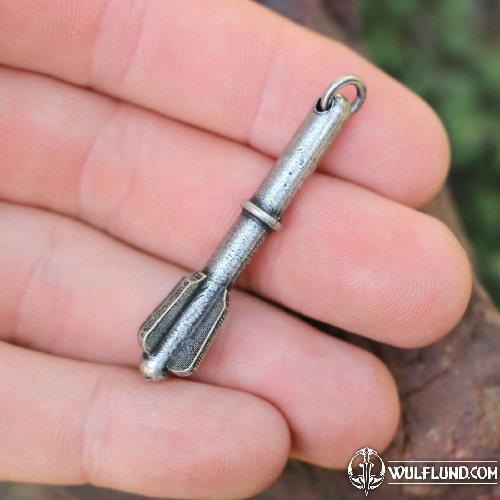 MEDIEVAL MACE, pendant, zinc Drakkaria Medieval amulets Zinc amulets ...