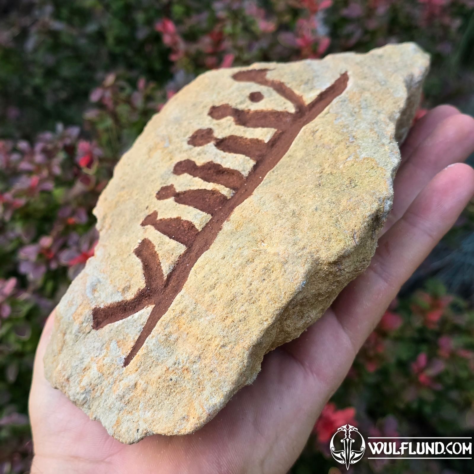 Petroglyph - carved in stone Garden Decor Decorations, Home decor Wulflund