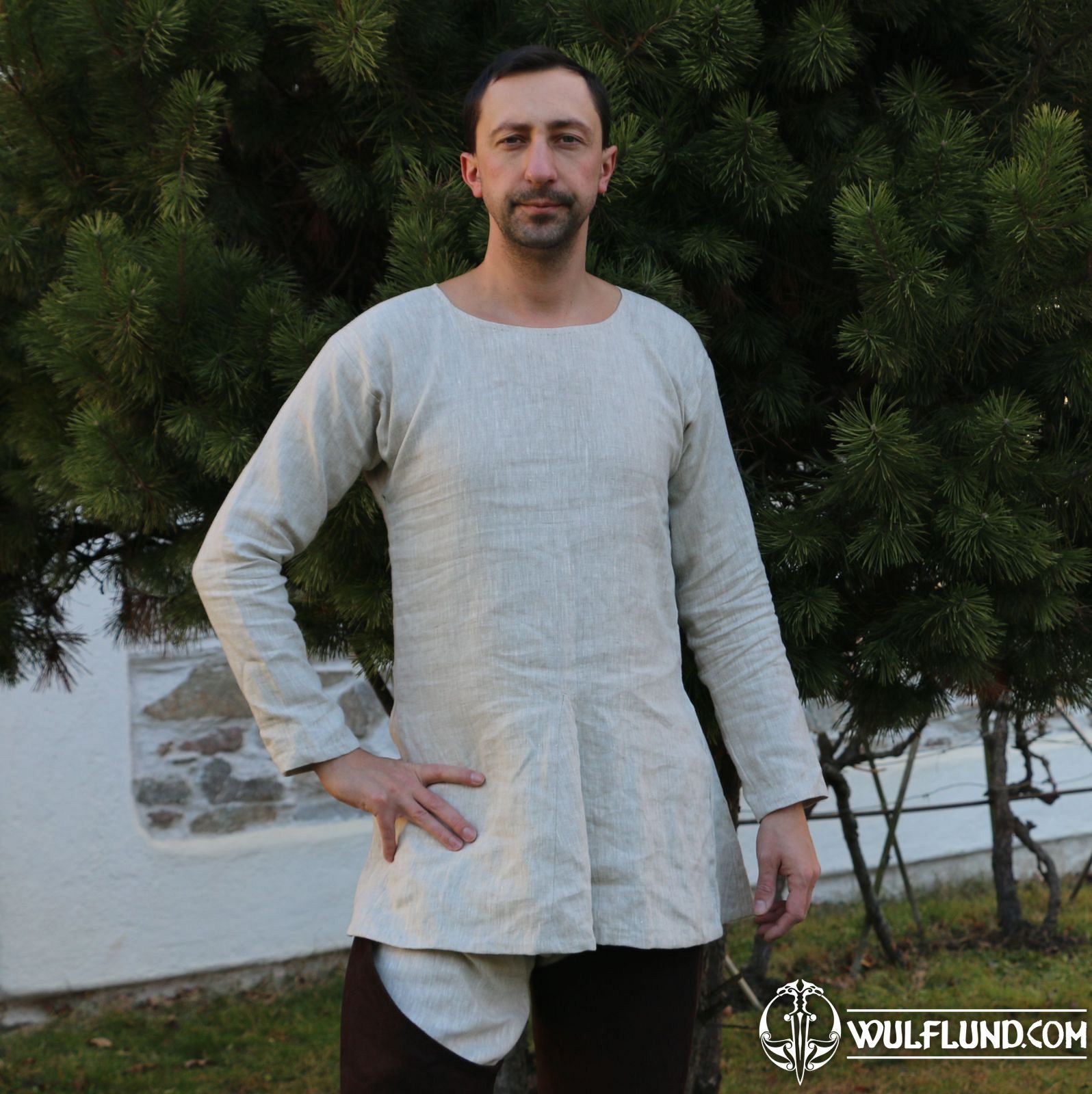 Medieval linen shirt, man 14th century clothing for men Historical ...