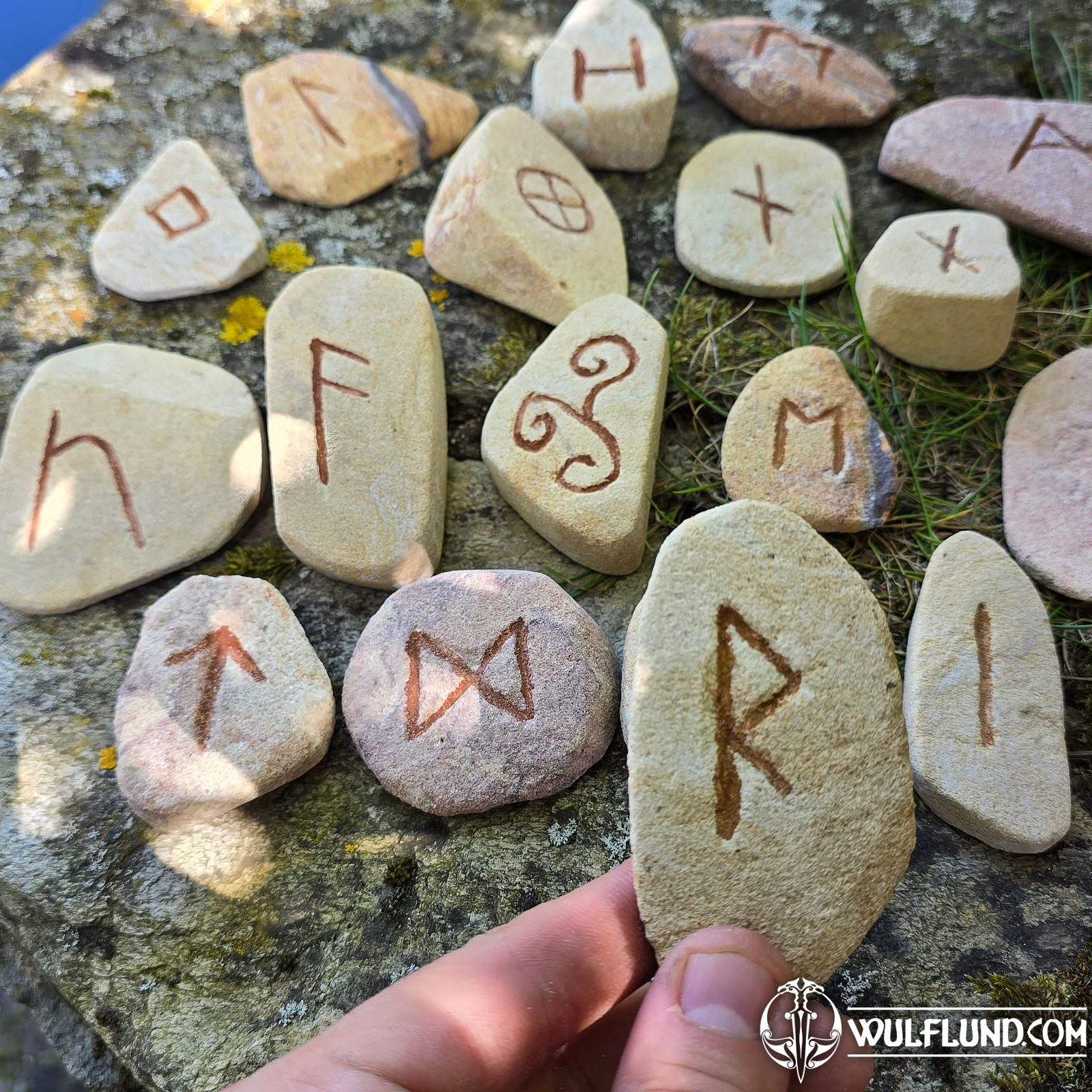 RUNES, engraved in sandstone Runes Magic, Home decor Wulflund