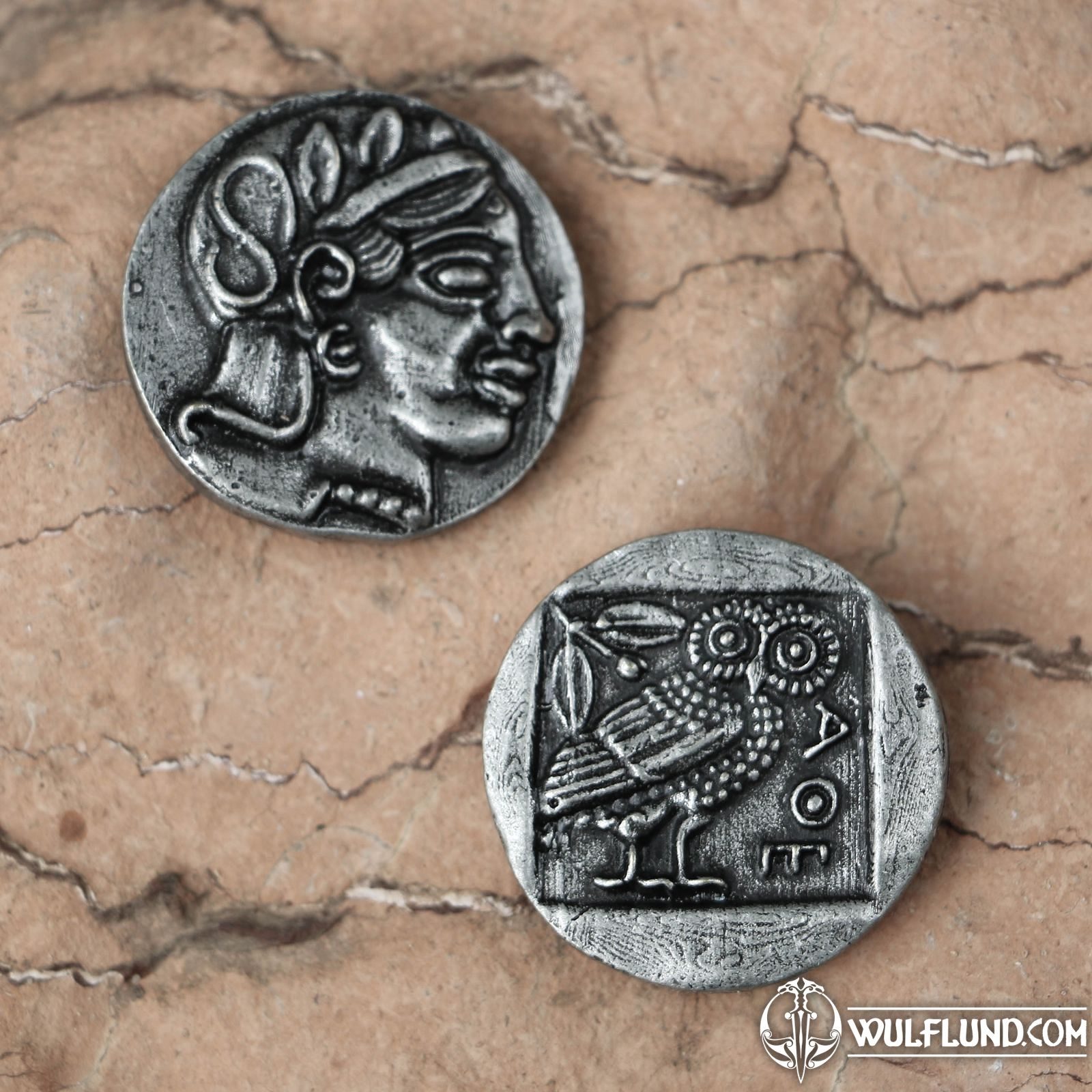 Athenian tetradrachm, replica Drakkaria greek coins Coins, Smithy Works ...