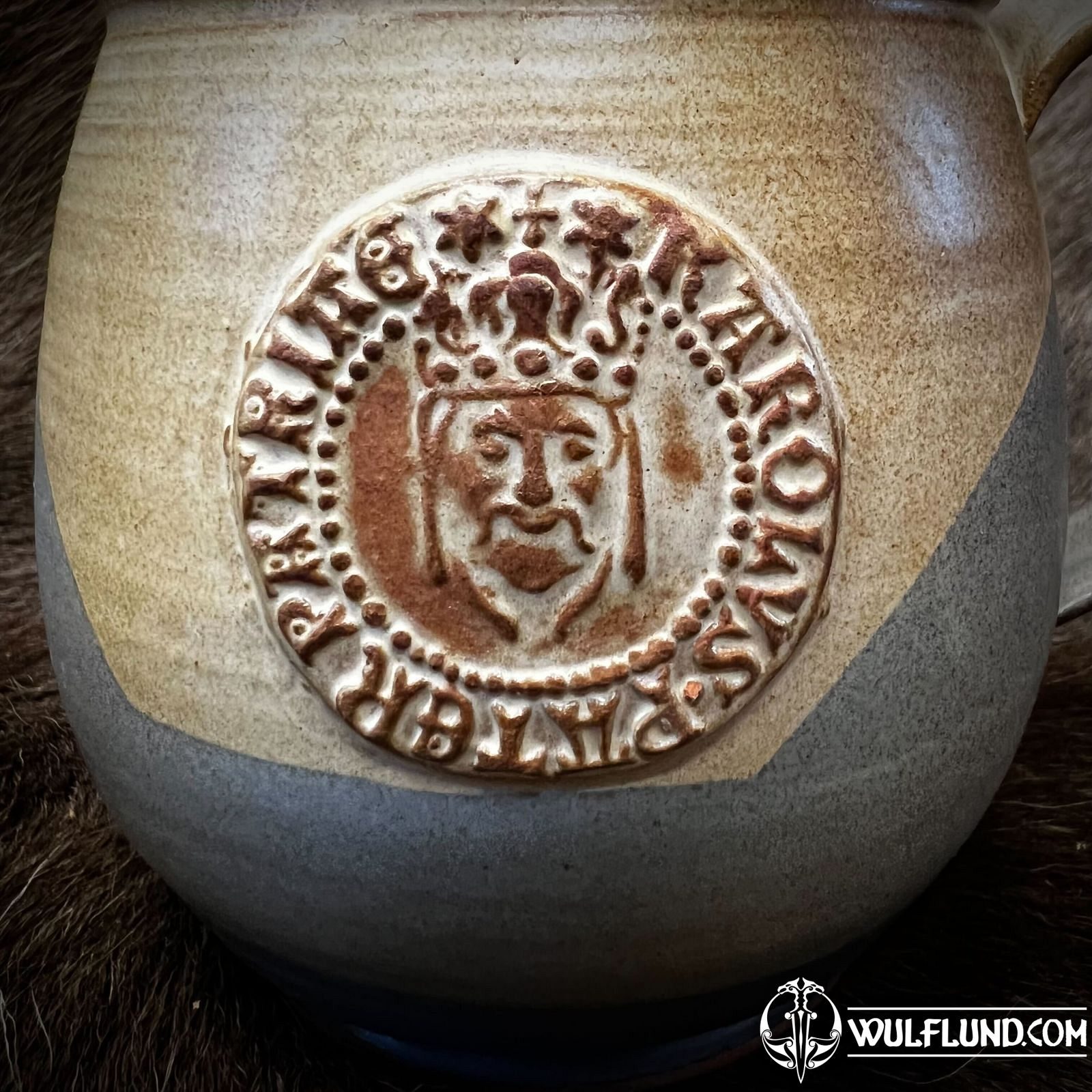 KING - MEDIEVAL MUG historical ceramics Feasting Wulflund