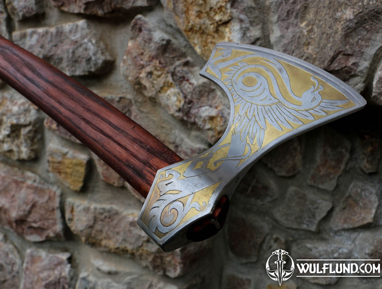 GOLDEN GRIFFIN - etched Axe Drakkaria Axes Weapons Wulflund