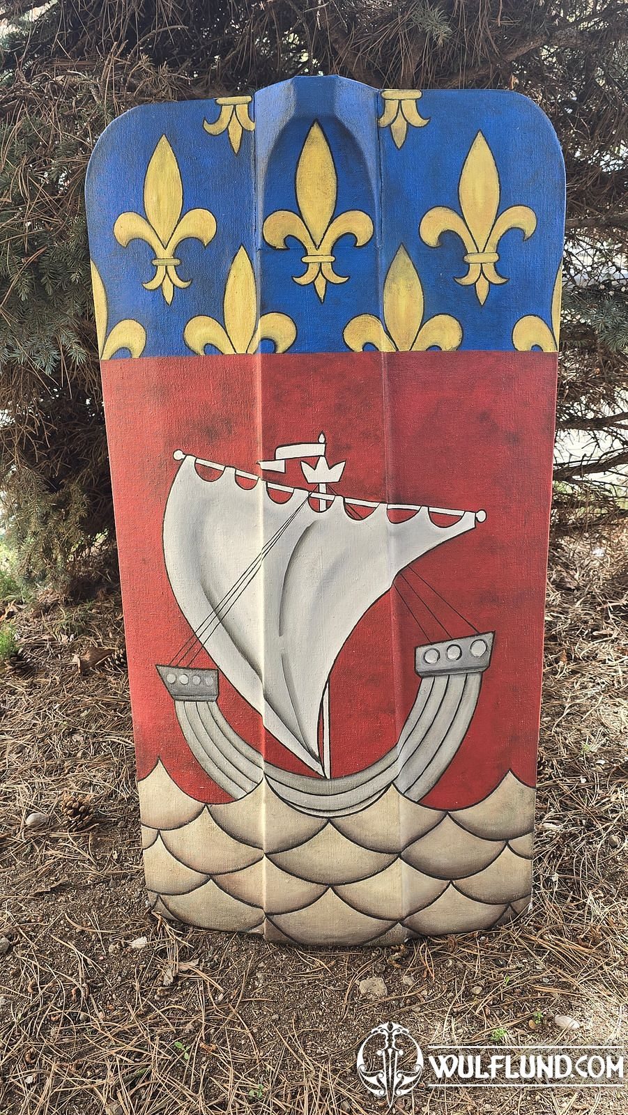 Pavise shield of Paris, hand-painted wooden medieval shield Living ...