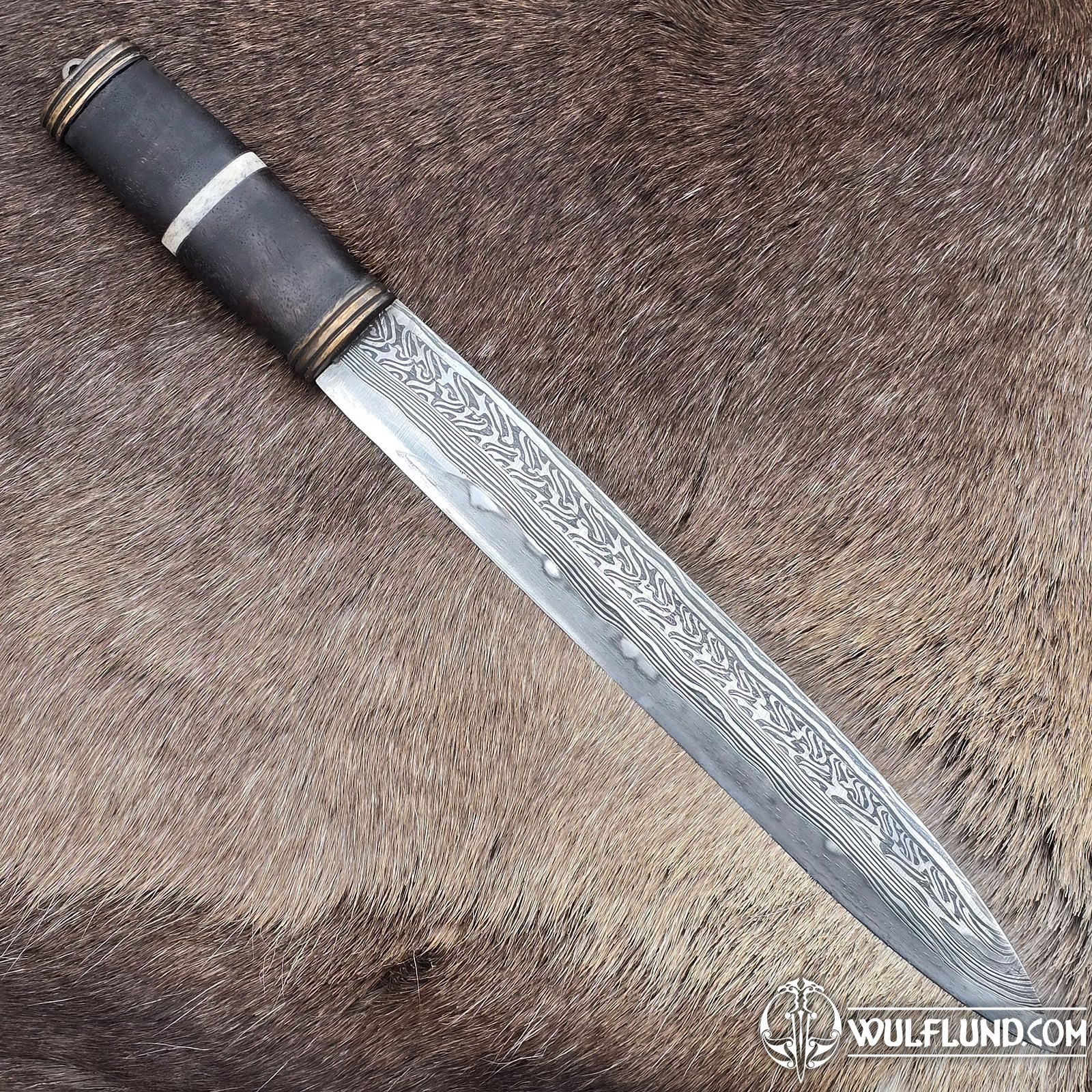 HAGAL, knife seax, damascus steel Arma Epona Damascus steel knives ...