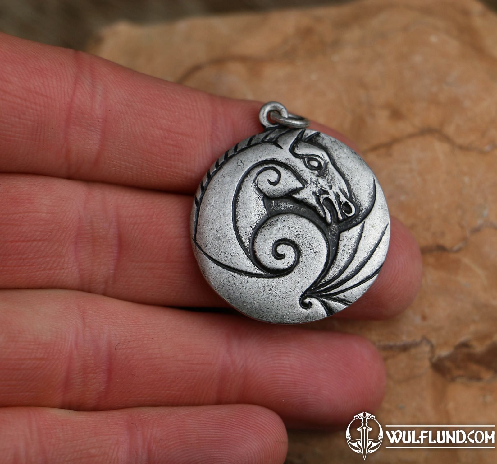 CELTIC HORSE amulet zinc Drakkaria celtic pendants Zinc amulets ...
